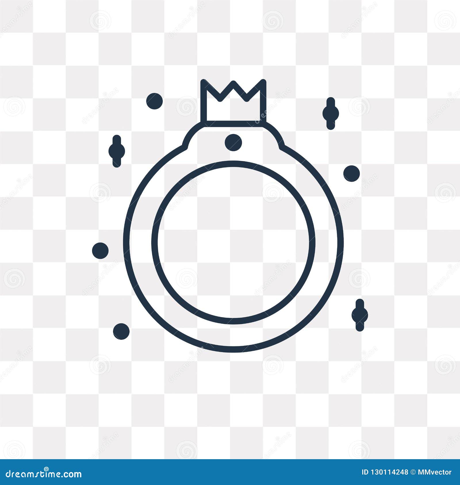 Ring Vector Icon Isolated on Transparent Background, Linear Ring Stock ...