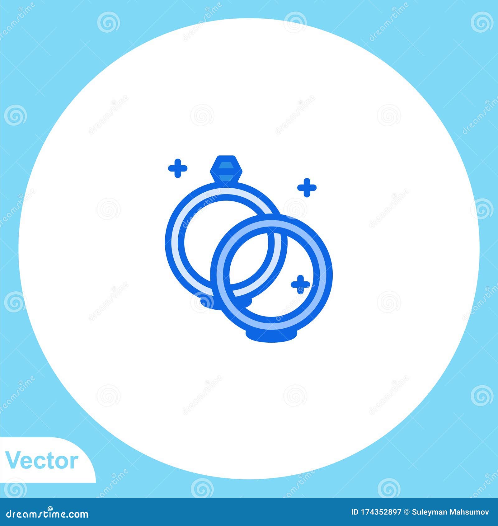 Ring Vector Icon Sign Symbol Stock Illustration - Illustration of flat ...