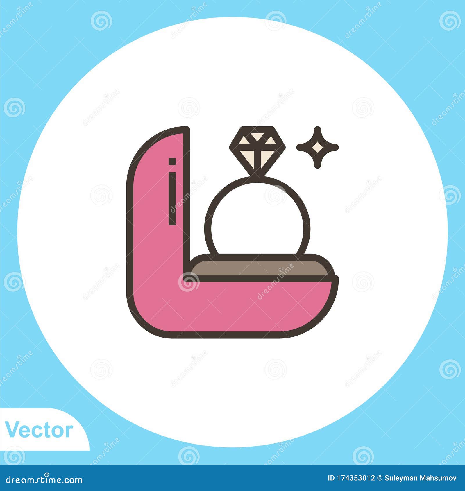 Ring Vector Icon Sign Symbol Stock Illustration - Illustration of ...