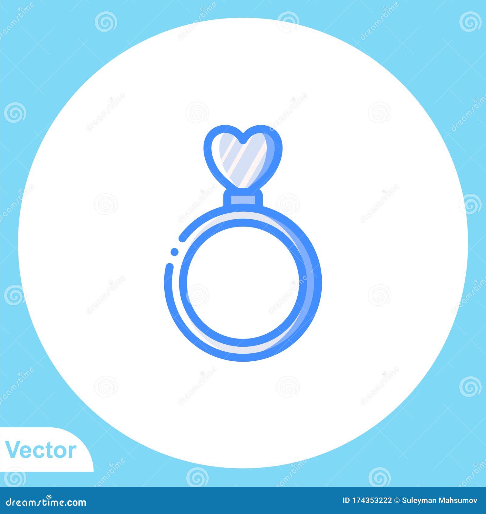 Ring Vector Icon Sign Symbol Stock Illustration - Illustration of ...