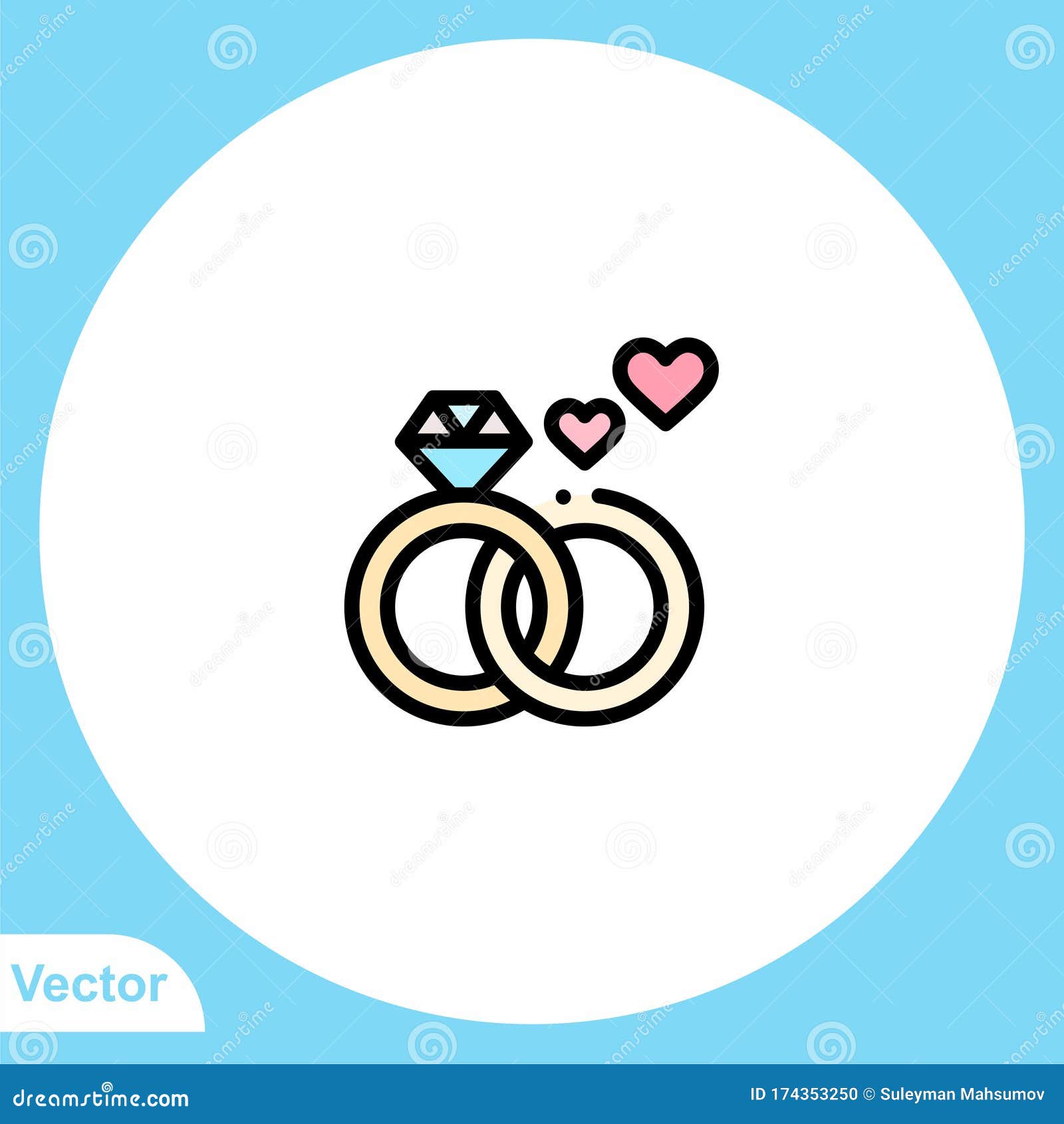 Ring Vector Icon Sign Symbol Stock Illustration - Illustration of icon ...