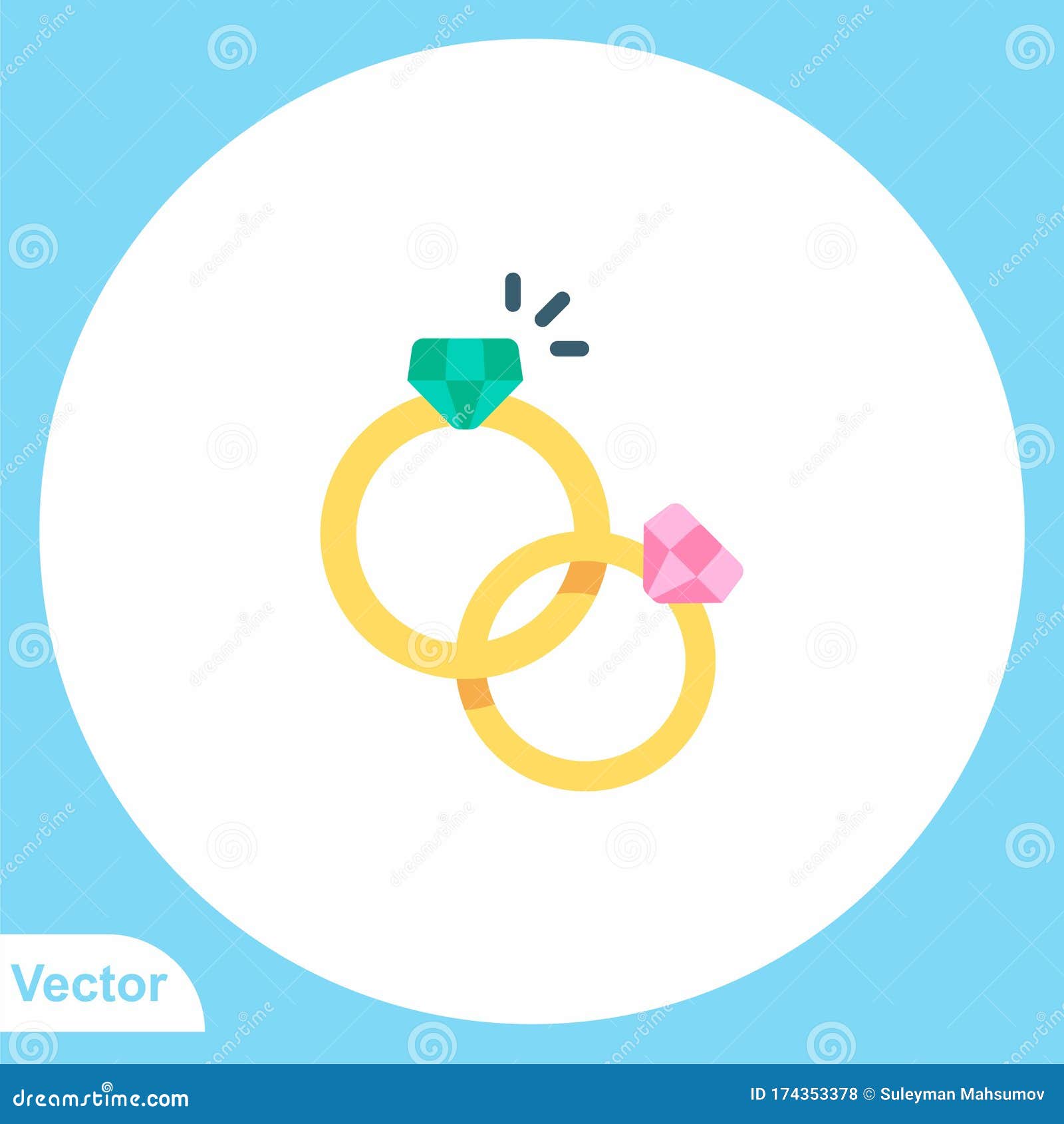 Ring Vector Icon Sign Symbol Stock Illustration - Illustration of ...