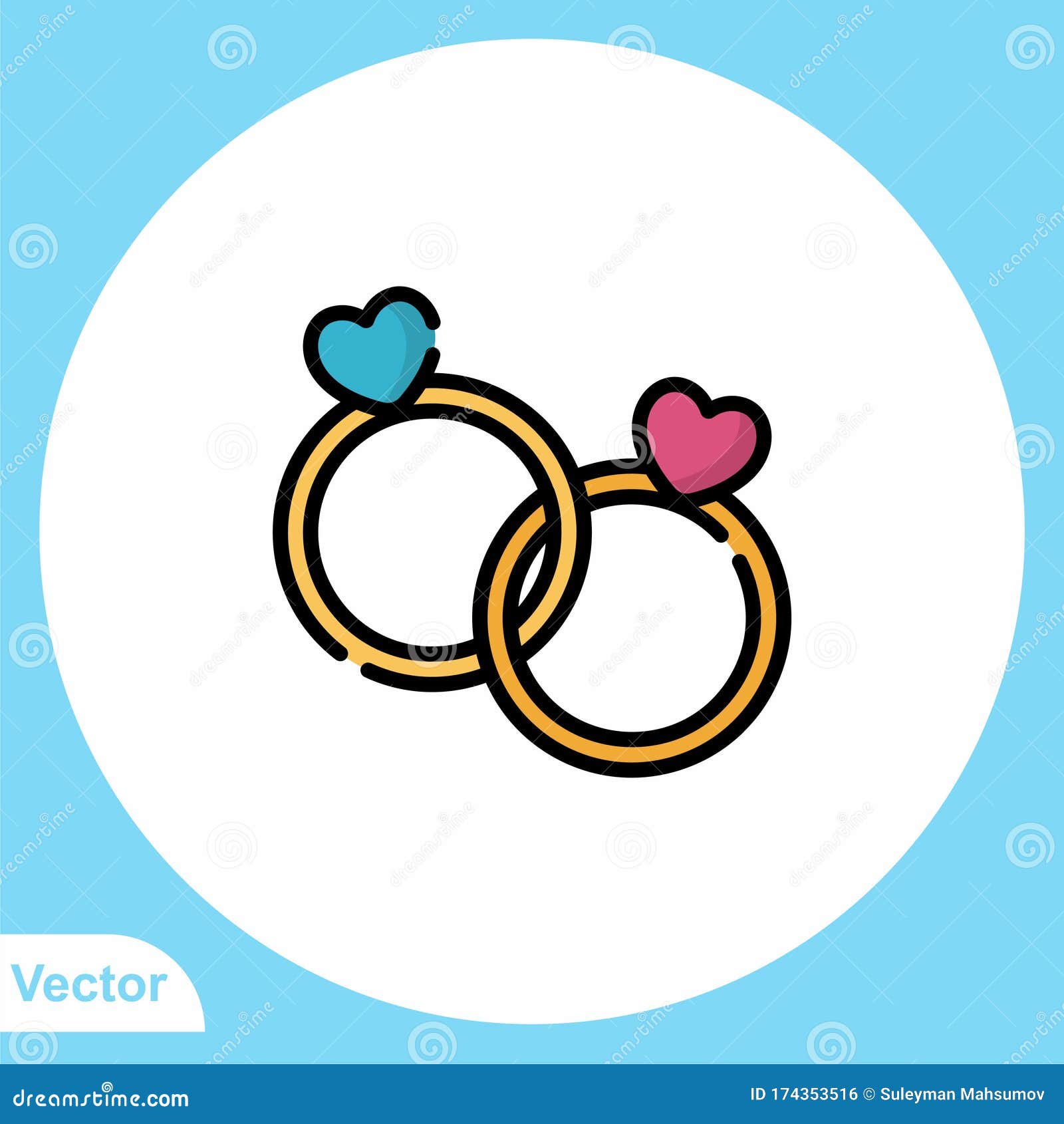 Ring Vector Icon Sign Symbol Stock Illustration - Illustration of ...