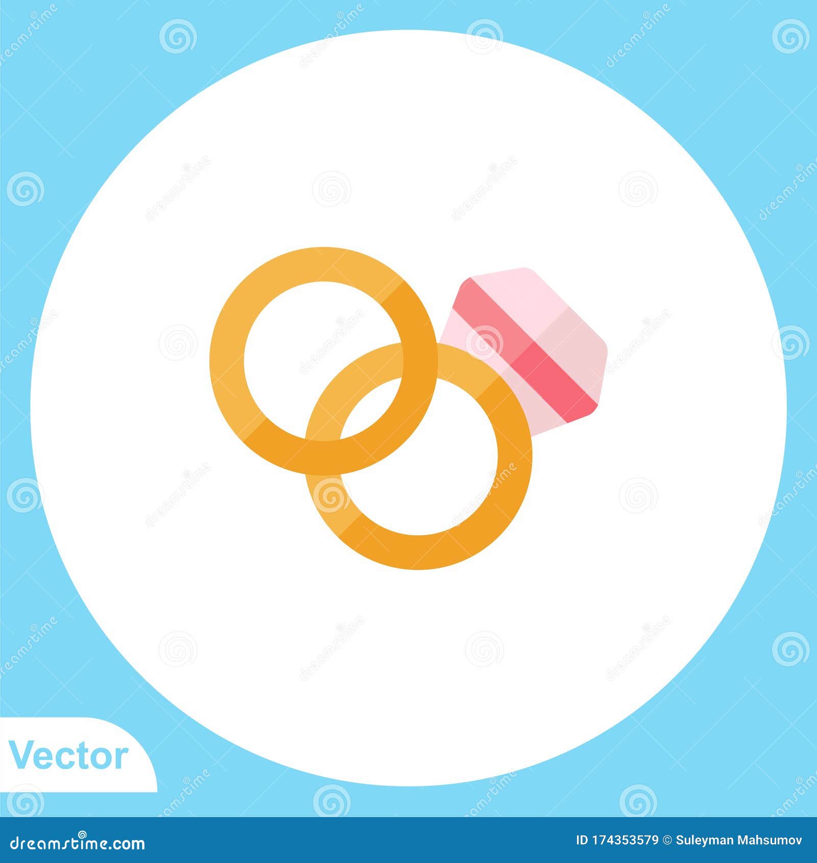 Ring Vector Icon Sign Symbol Stock Illustration - Illustration of ...