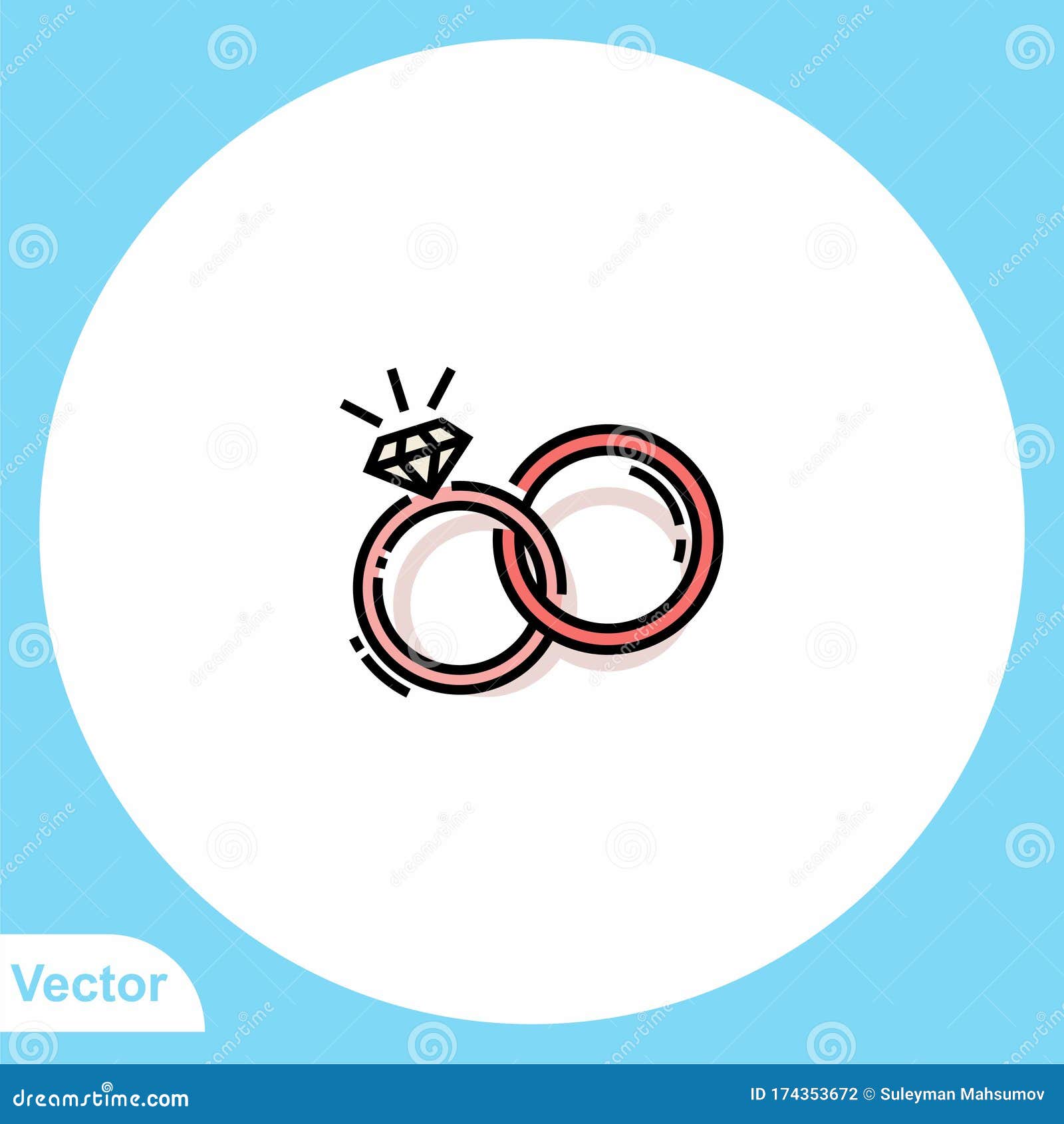 Ring Vector Icon Sign Symbol Stock Illustration - Illustration of ...