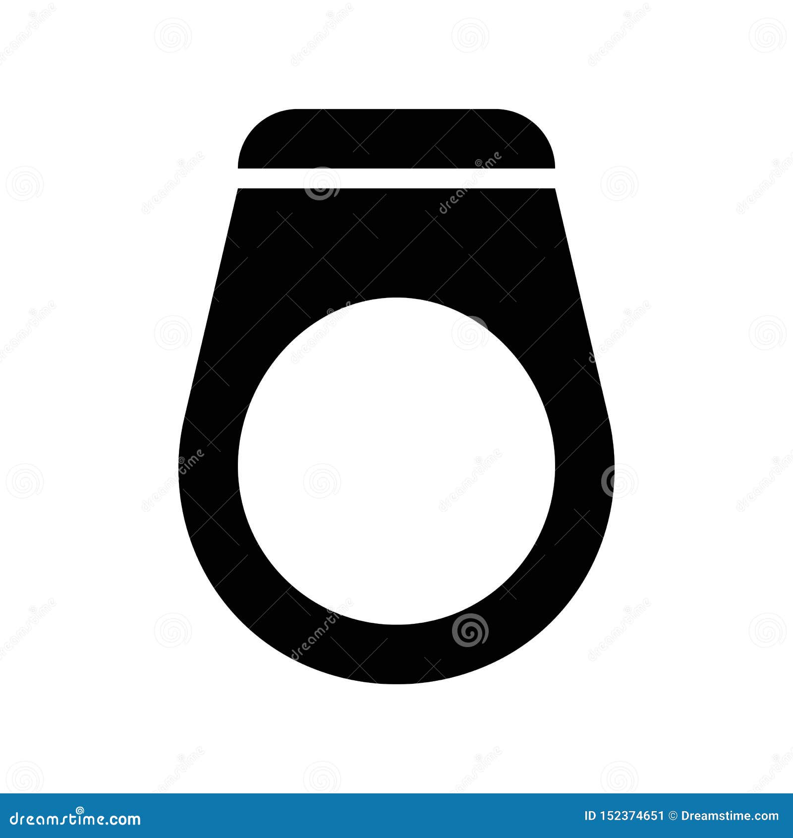 Ring Vector Illustration, Isolated Solid Style Icon Stock Vector ...