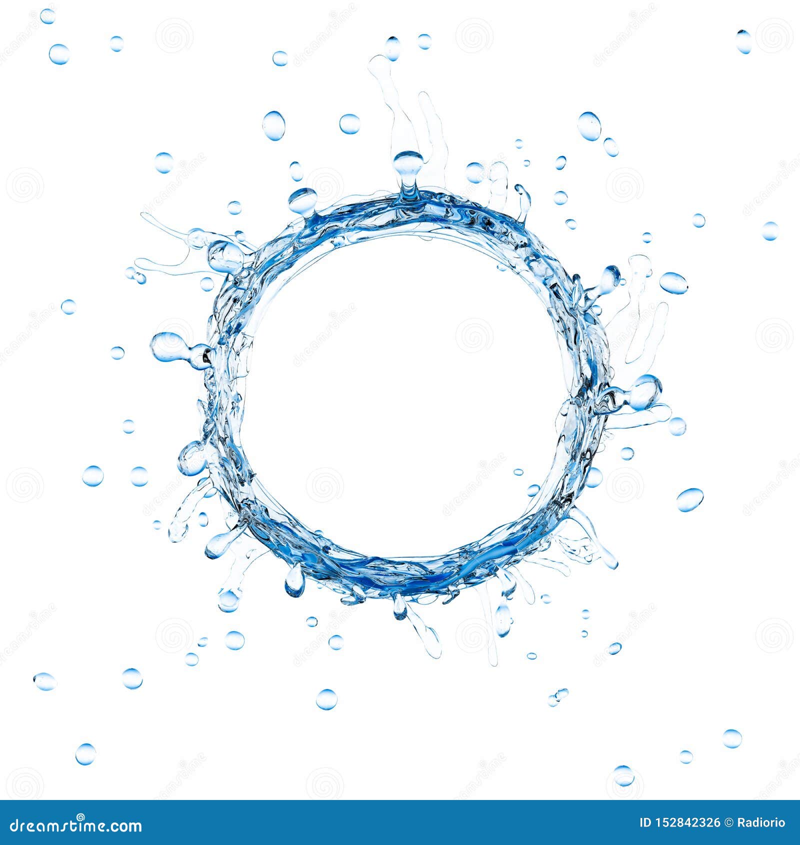Ring of Water and Splashing Stock Illustration - Illustration of ...
