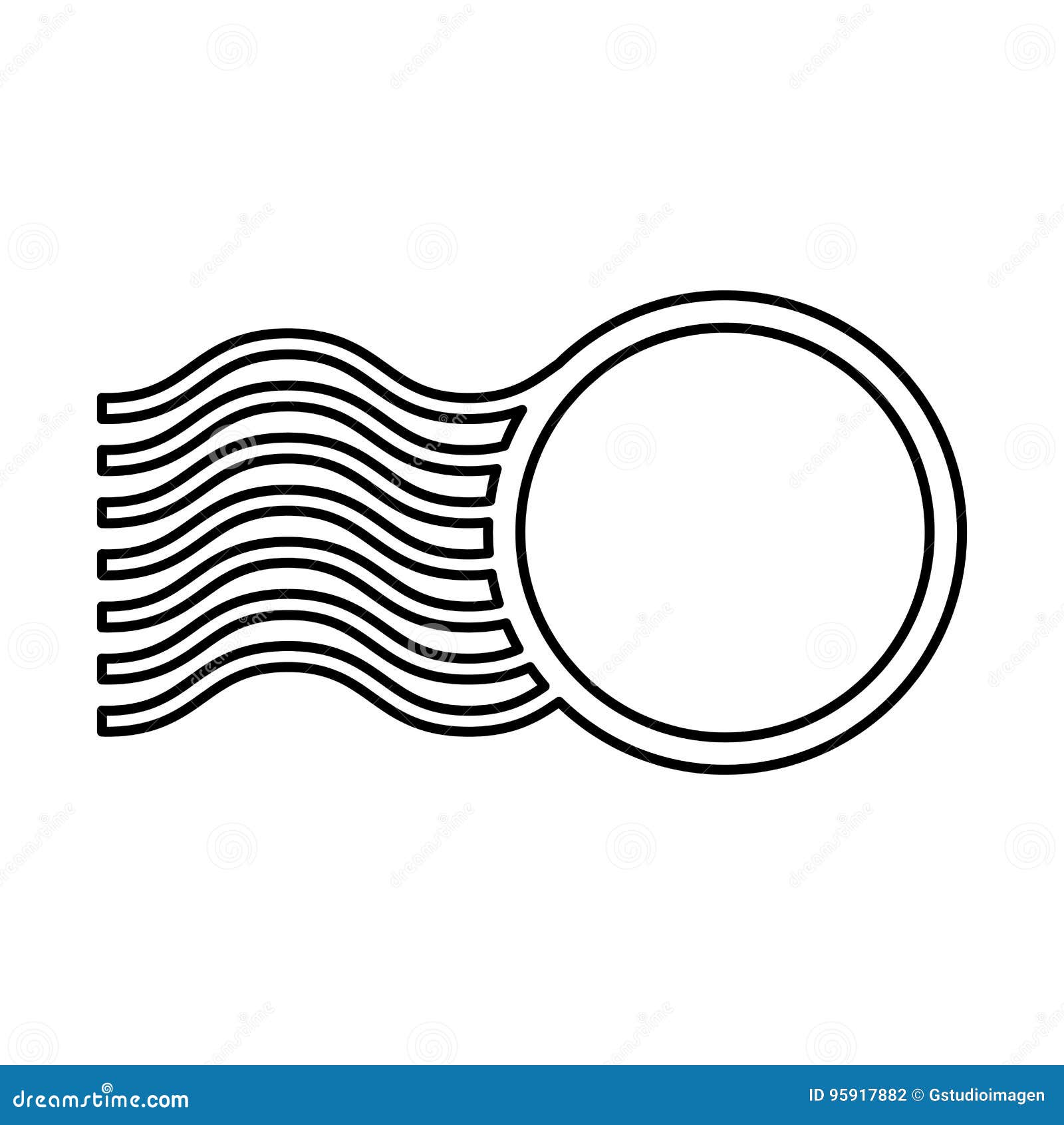 Ring and waves frame stock vector. Illustration of round - 95917882