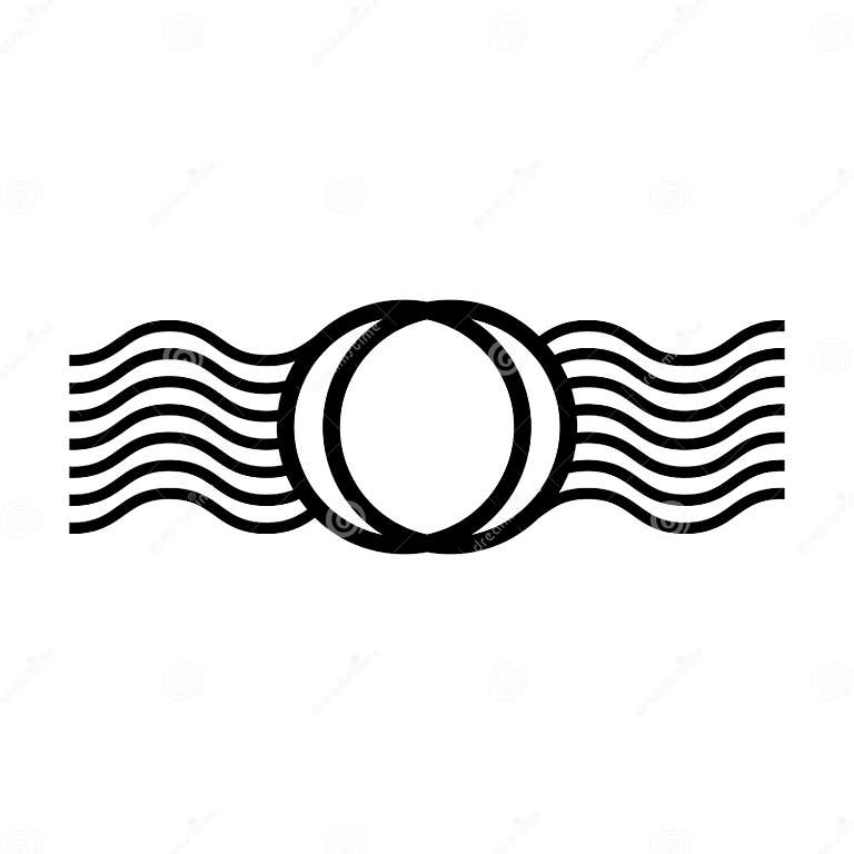 Ring and waves frame stock vector. Illustration of swirl - 95918775