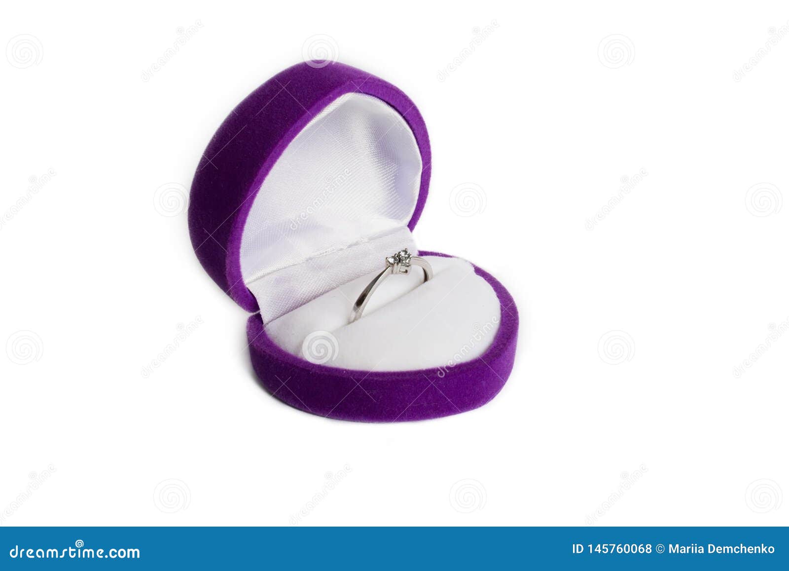 Purple Heart Diamond Ring