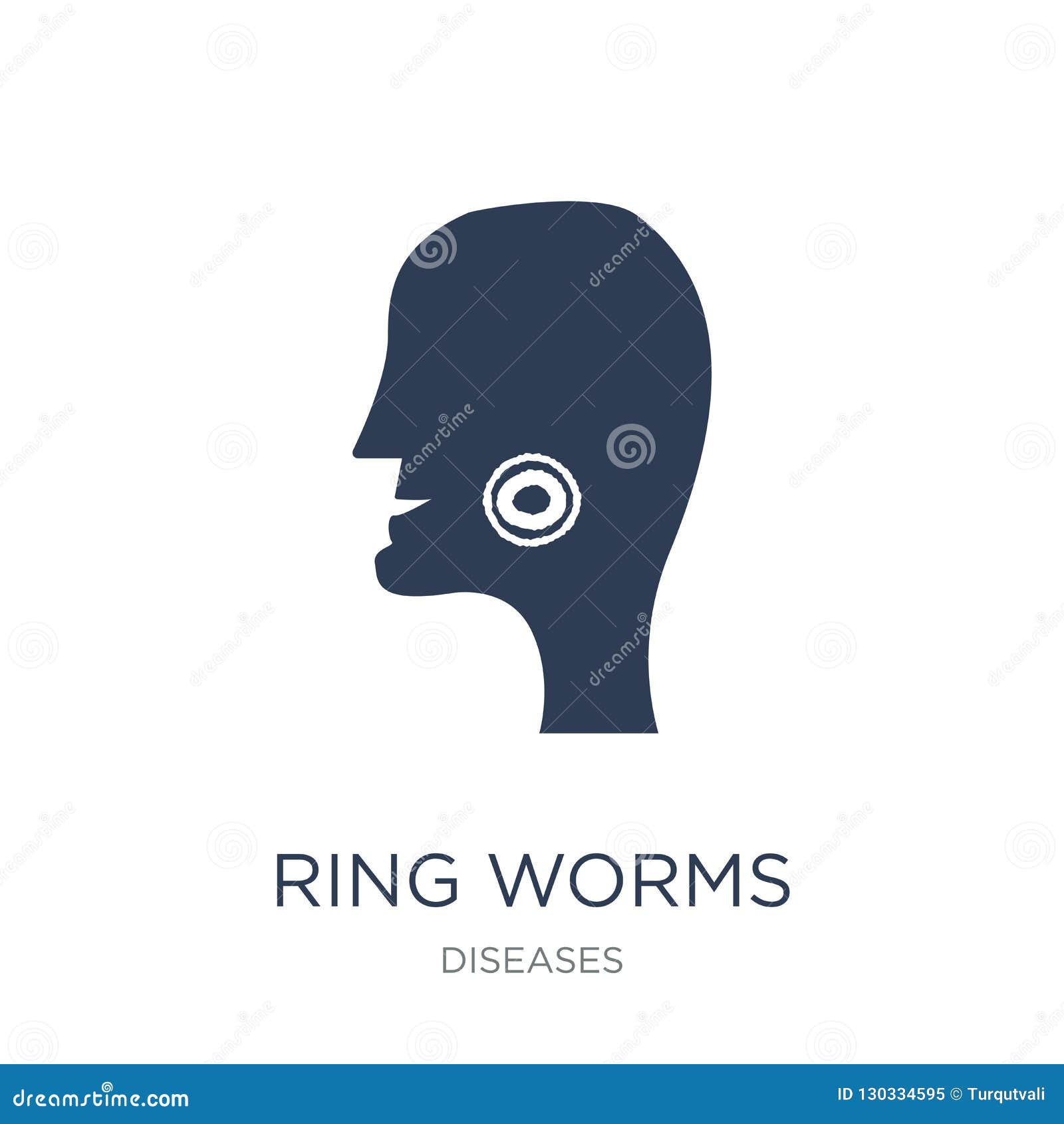 Ring Worms Icon. Trendy Flat Vector Ring Worms Icon on White Background ...