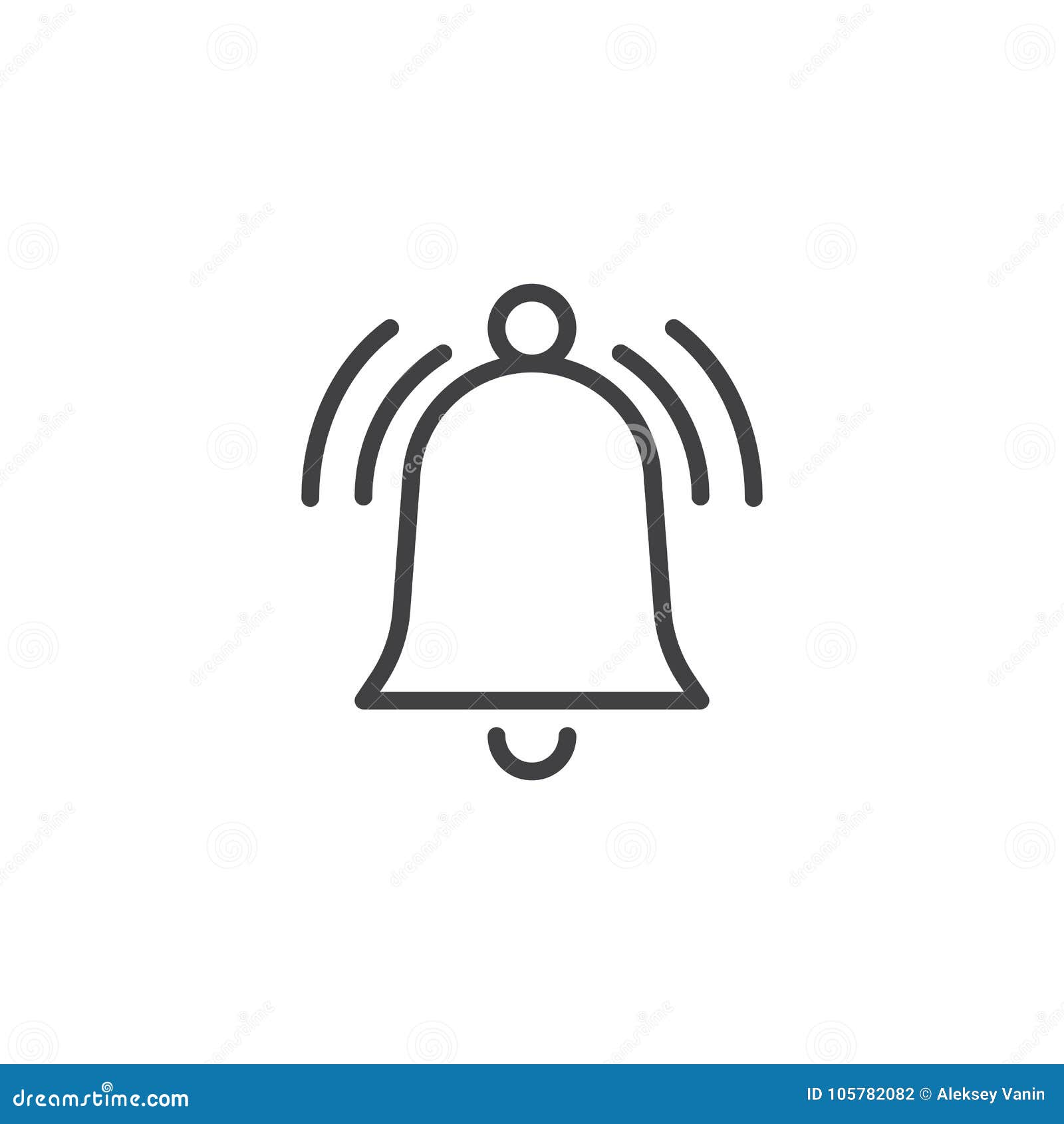 Ringa klockalinjen symbol vektor illustrationer. Illustration av pixel ...