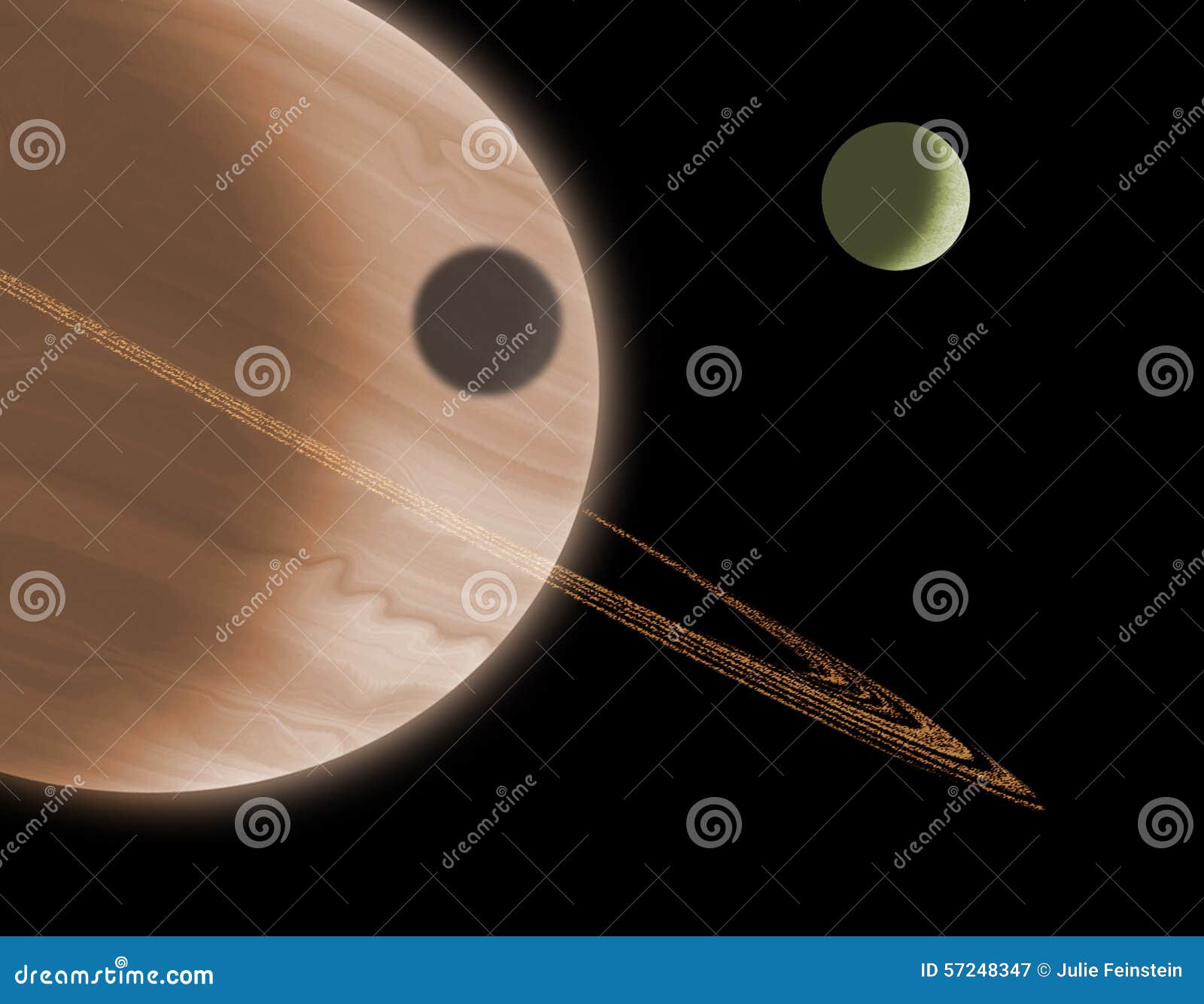 A Planet Casts Its Shadows Across A Crescent Moon Displaying The ...