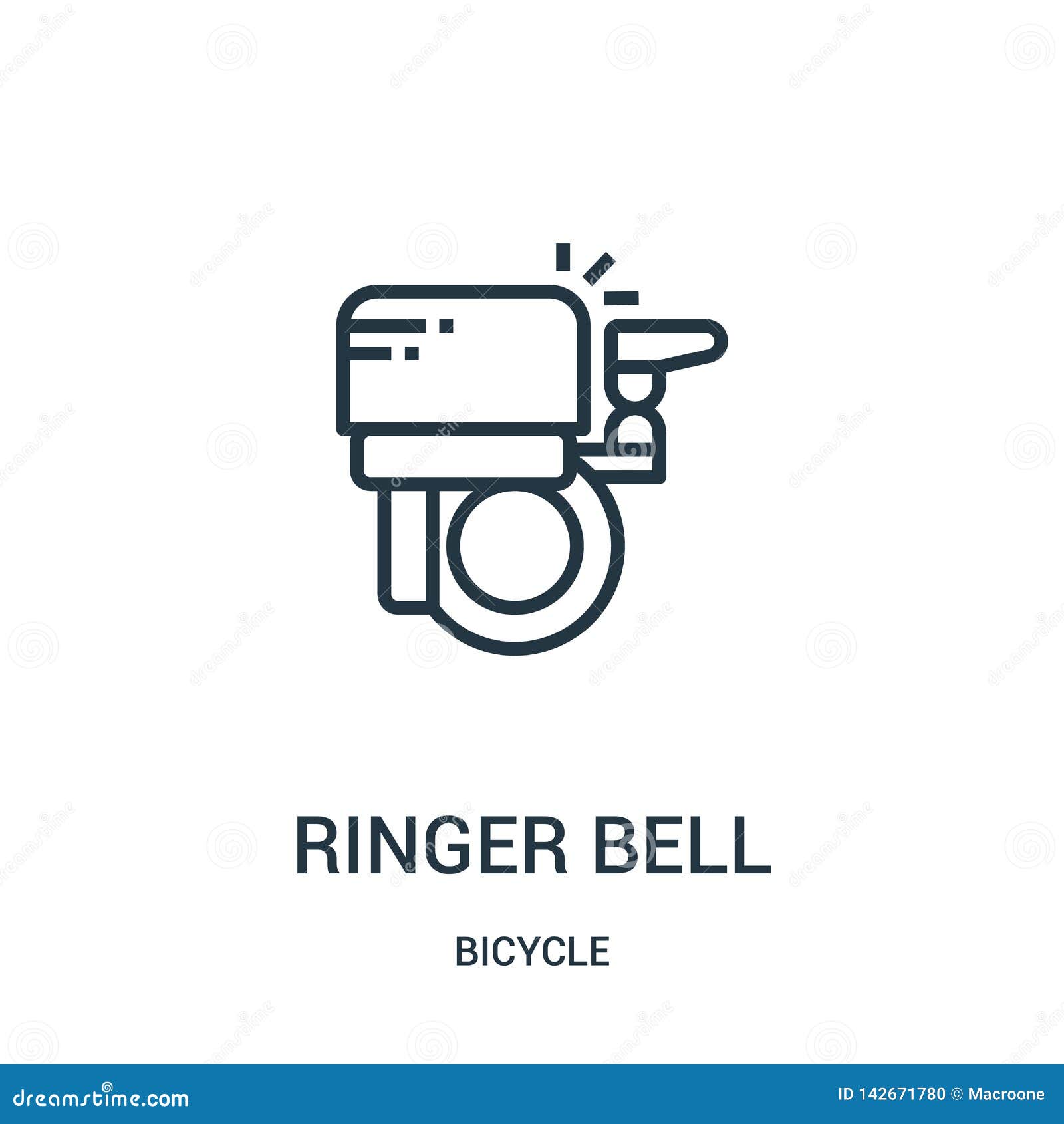 Ringer Bell Icon Vector from Bicycle Collection. Thin Line Ringer Bell ...