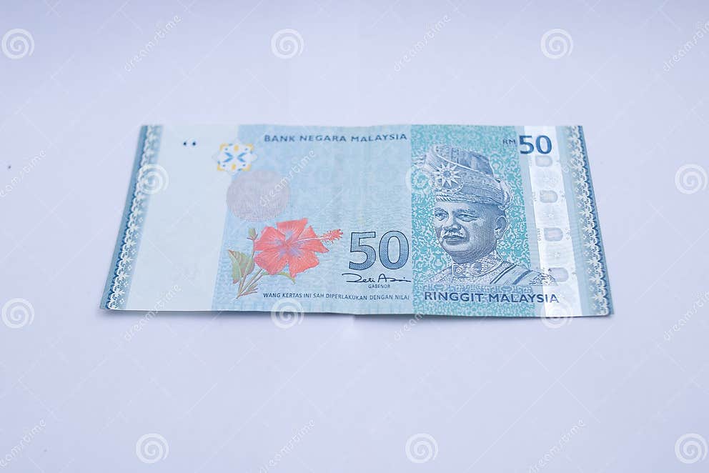 50 Ringgit Malaysia Bank Note Stock Photo - Image of finance, isolated ...