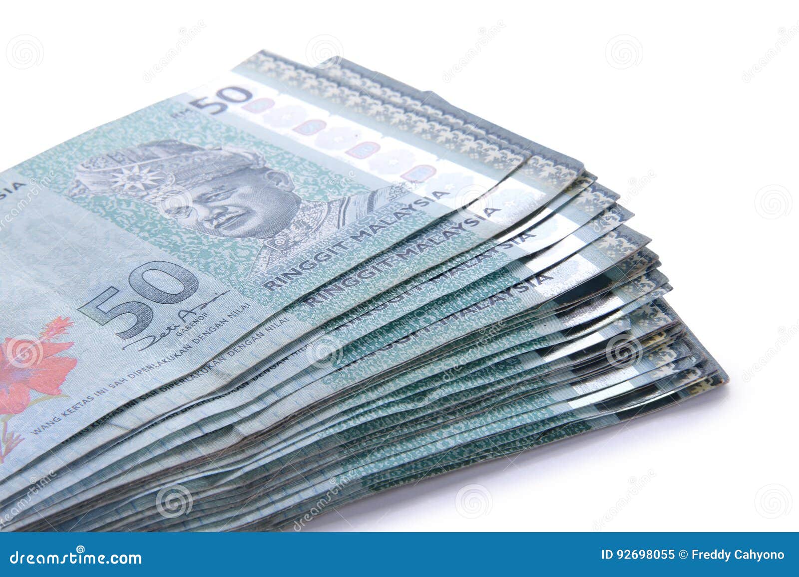 Ringgit Money of Fifty Stacked Stock Image - Image of currency, cash ...