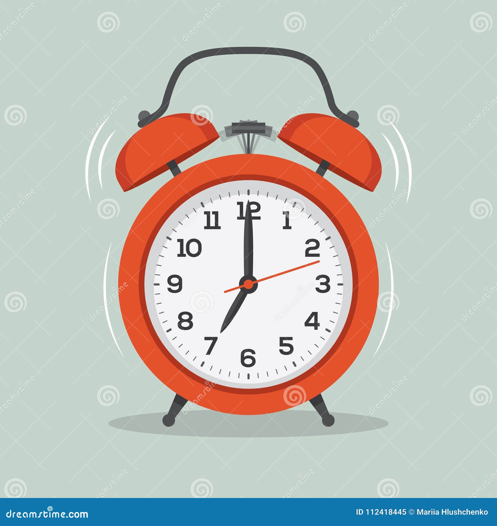 Ringing Alarm Clock Drawing Vector Illustration | CartoonDealer.com ...