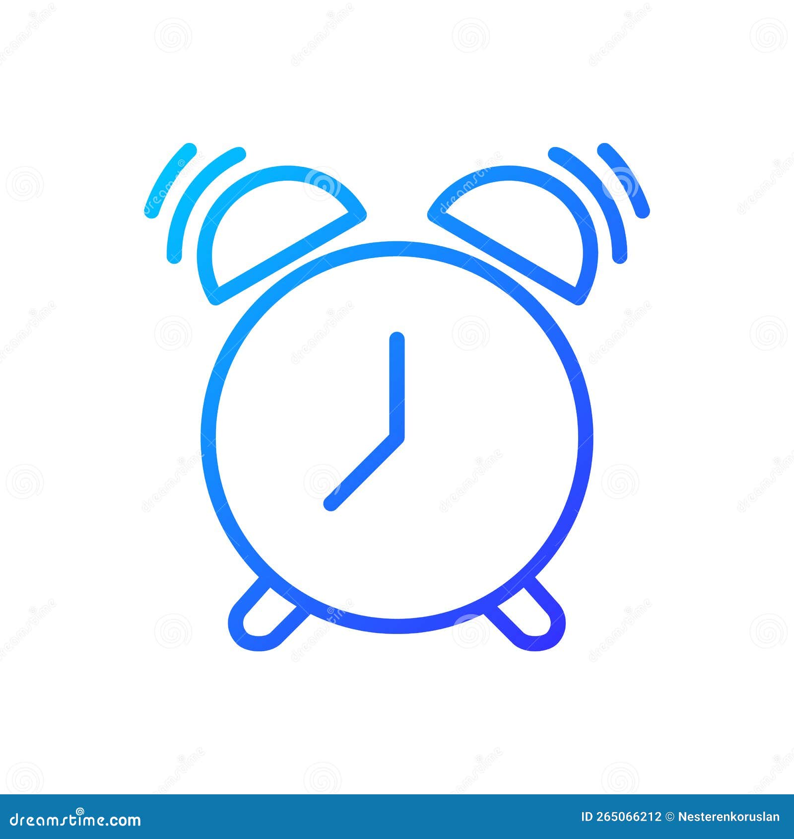 Ringing Alarm Clock Pixel Perfect Gradient Linear Vector Icon Stock ...