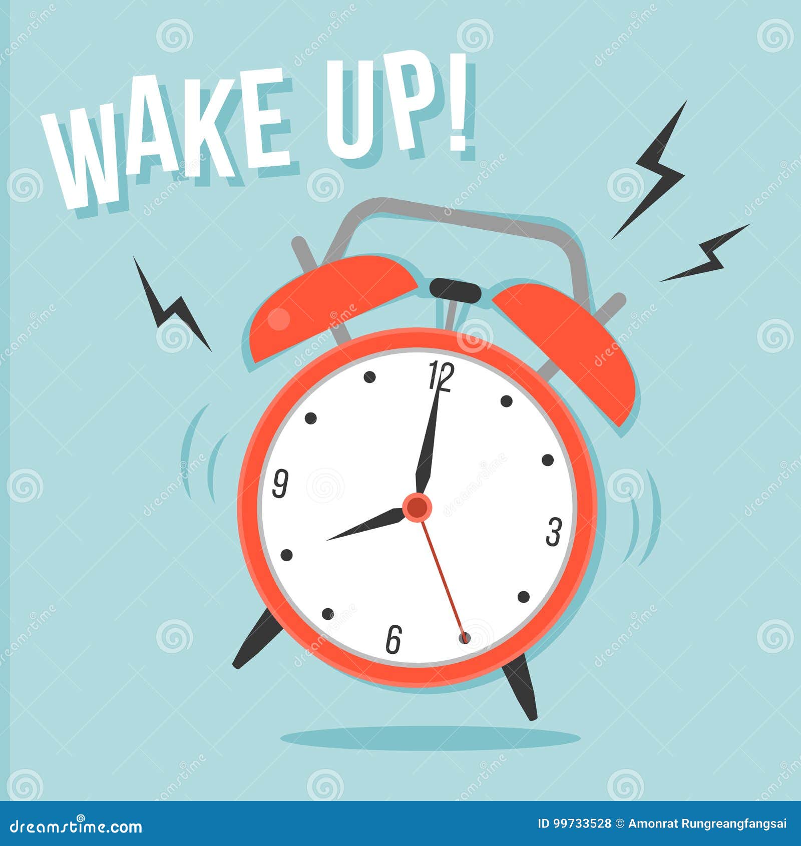 Ringing Alarm clock stock vector. Illustration of design - 99733528