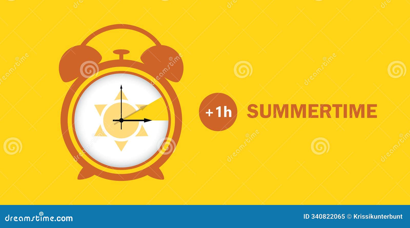 Ringing Alarm Clock Switch To Summer Time Stock Illustration ...