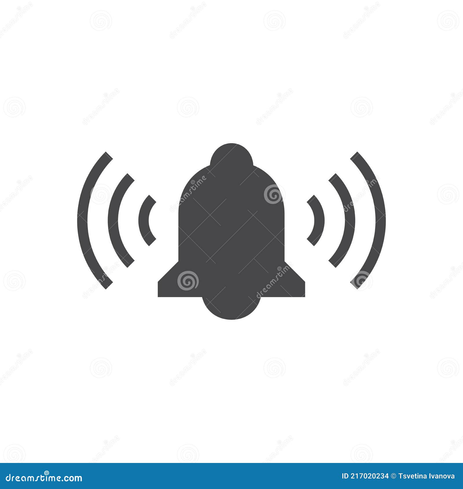 Bell Or Handbell Ringing Symbol Vector Icon, Line Outline Art Doorbell ...