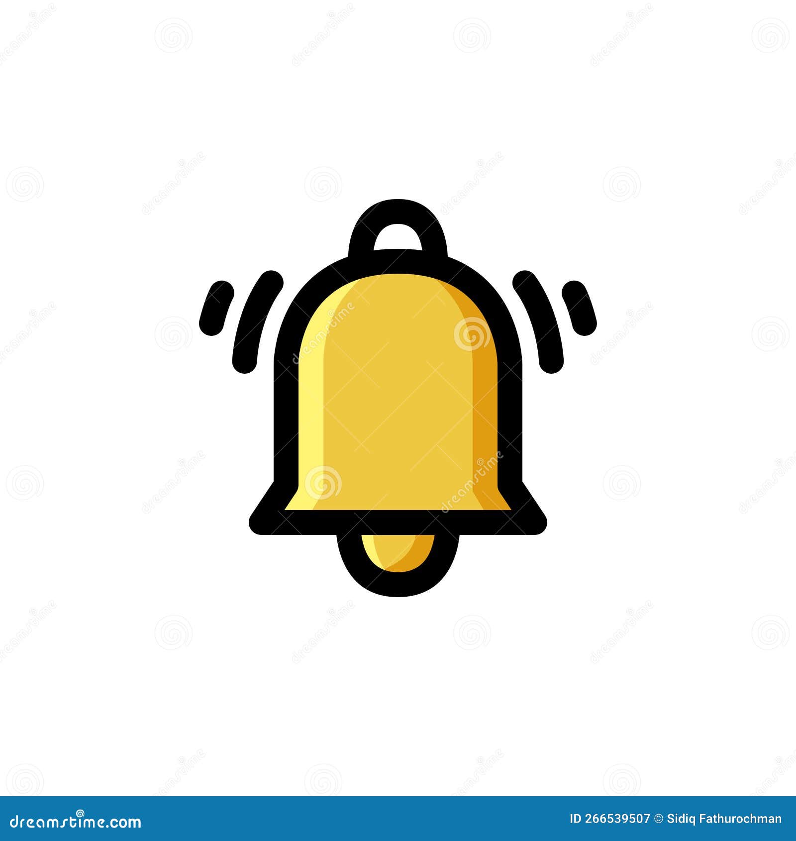 Ringing Bell Icon stock vector. Illustration of notice - 266539507