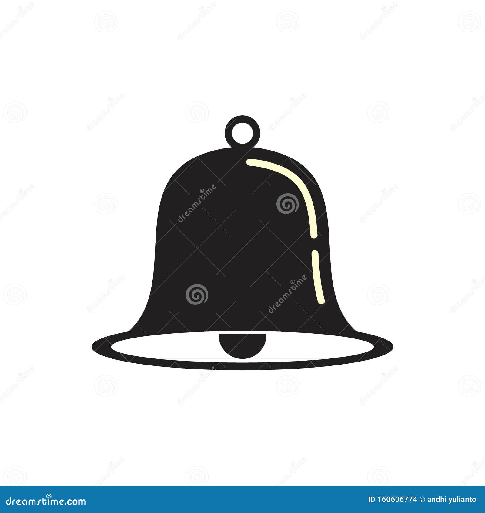 Ringing Bell Notification Alert Vector Logo Design on White Stock ...