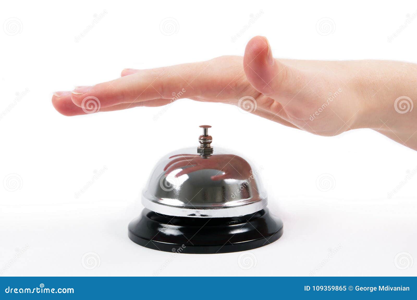 Ringing the bell stock image. Image of lobby, help, ringing - 109359865