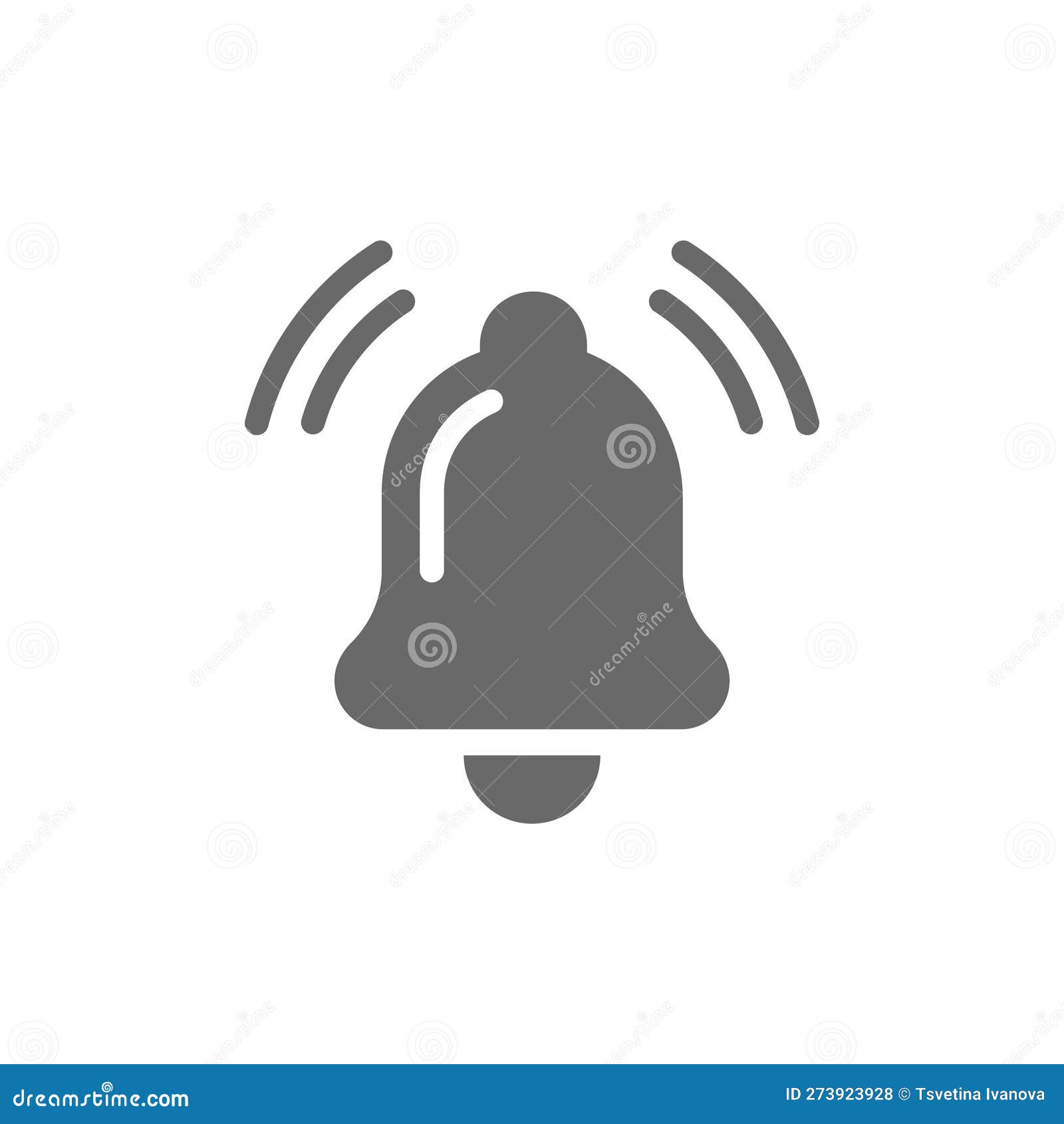 Ringing bell vector icon stock vector. Illustration of signal - 273923928