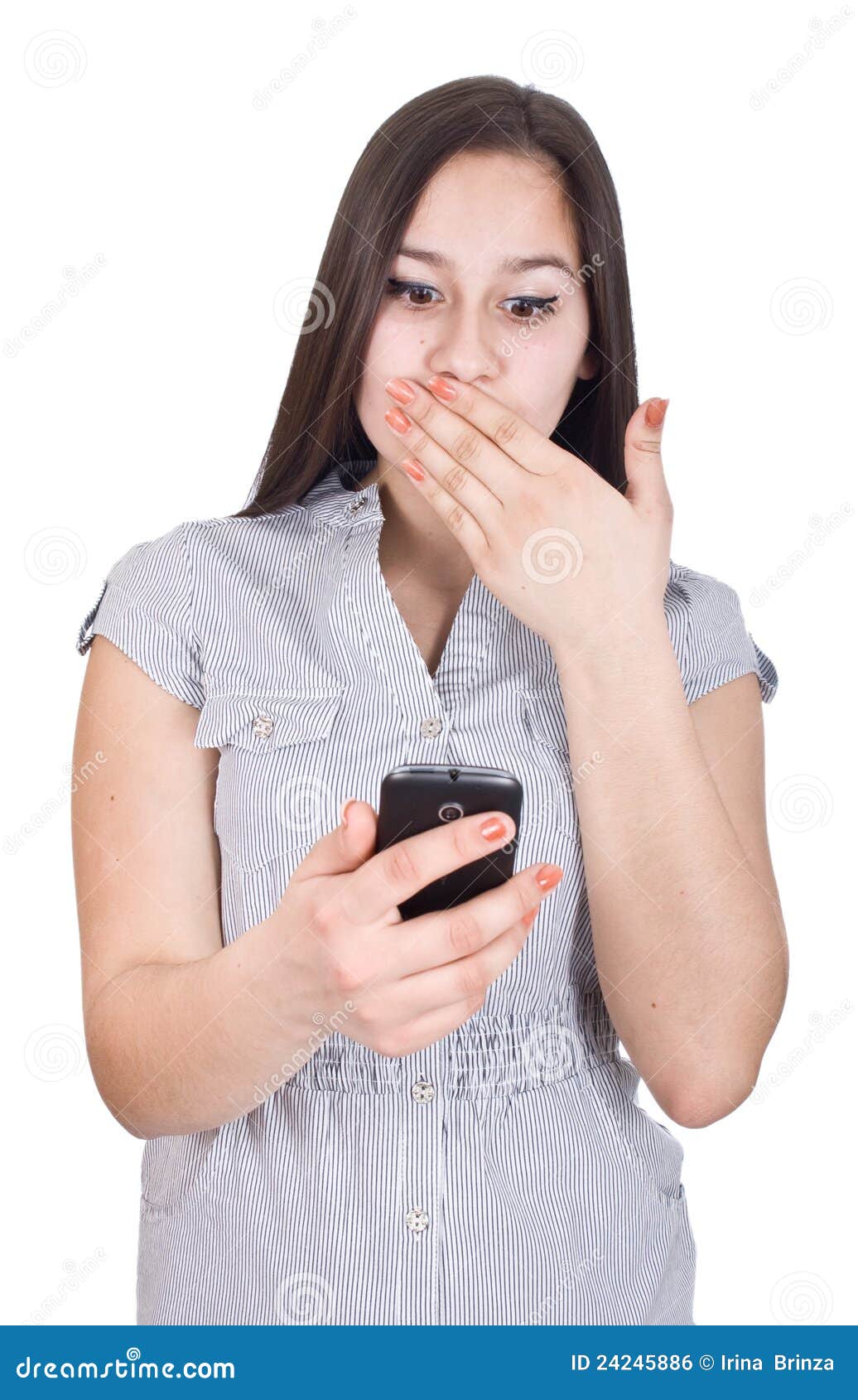 Ringing cell phone stock photo. Image of isolated, attractive - 24245886