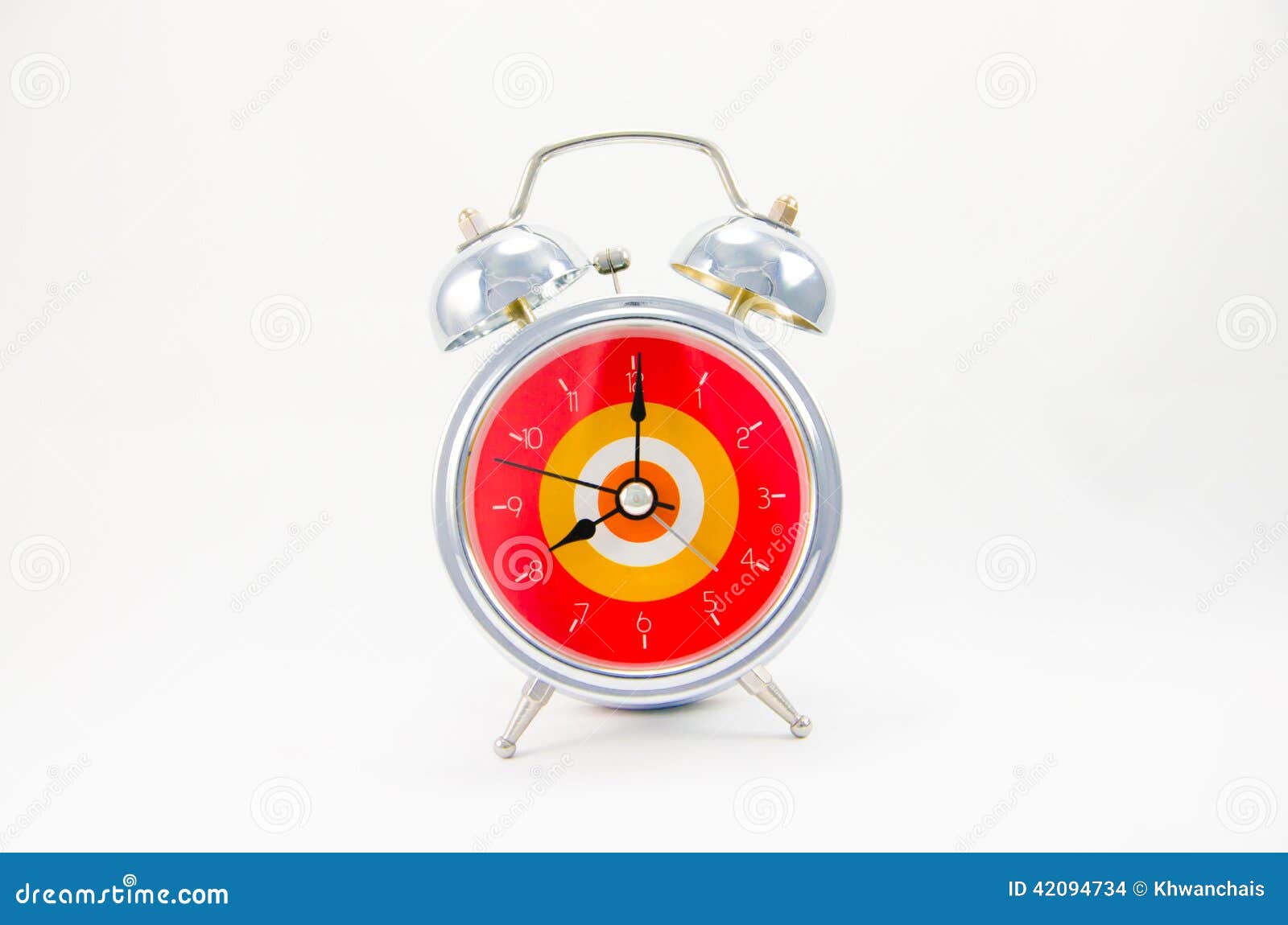 Ringing Classical Alarm Clock Isolated Stock Photo - Image of alert ...