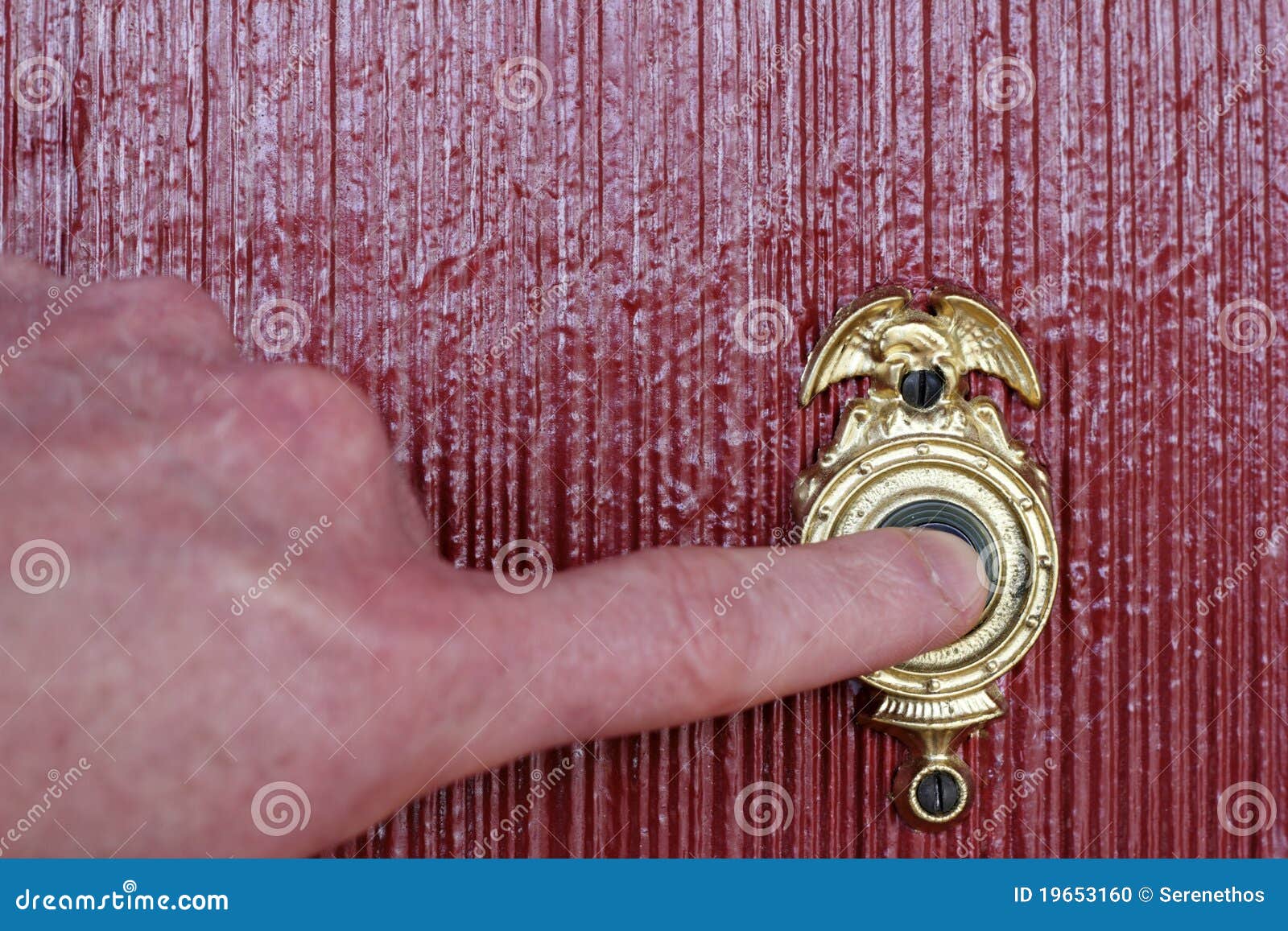 Ringing Doorbell stock photo. Image of home, residential - 19653160
