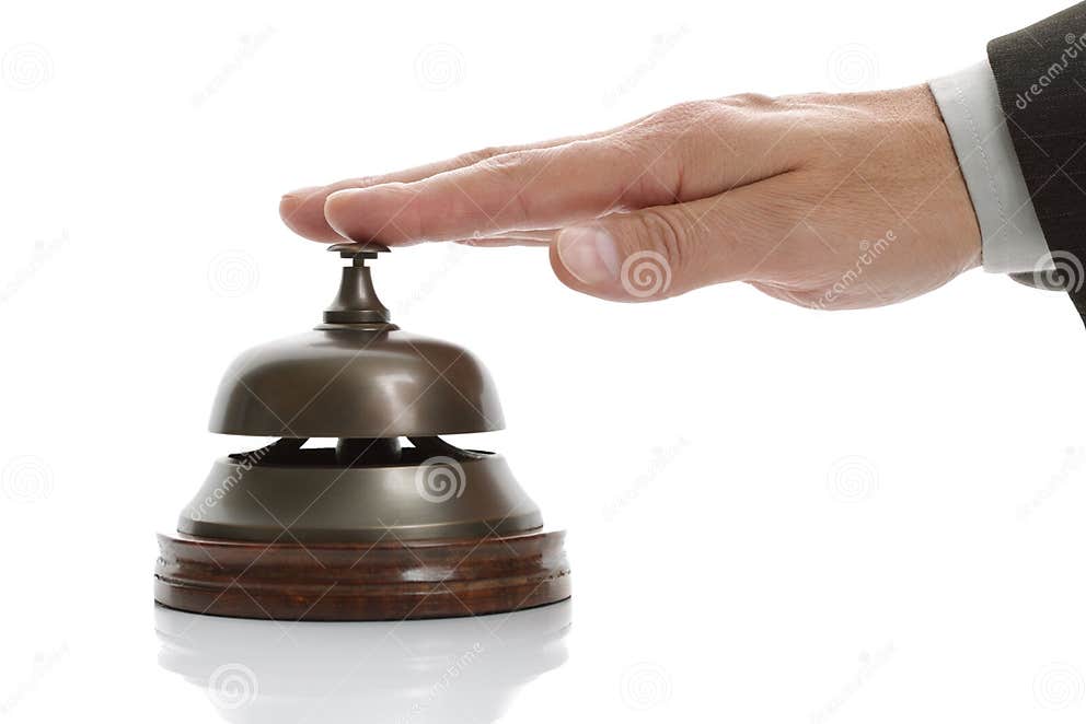 Ringing Hotel Reception Bell Stock Image - Image of concepts, concierge ...