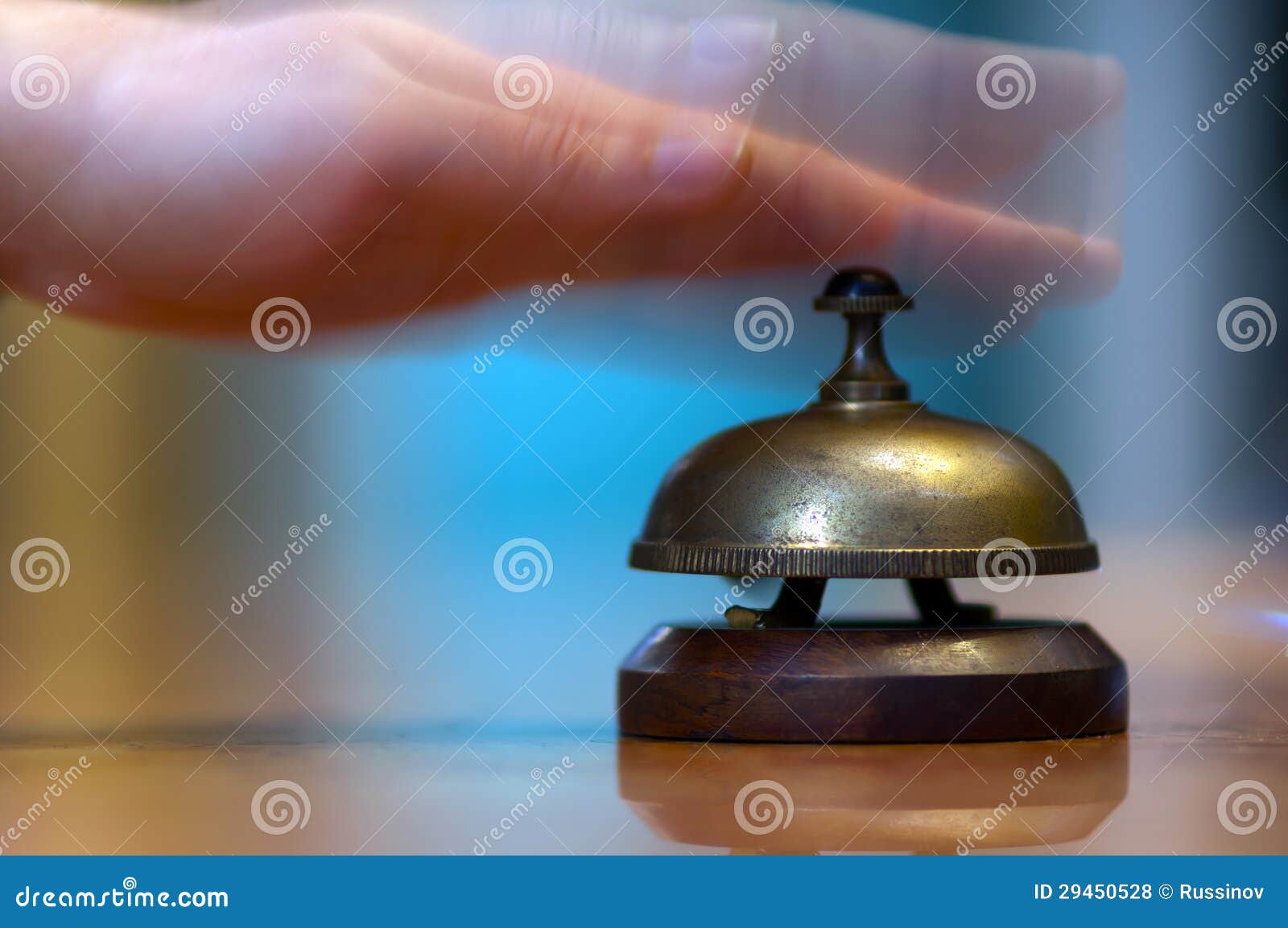 Ringing Hotel Reception Bell Stock Photo - Image of ringing ...