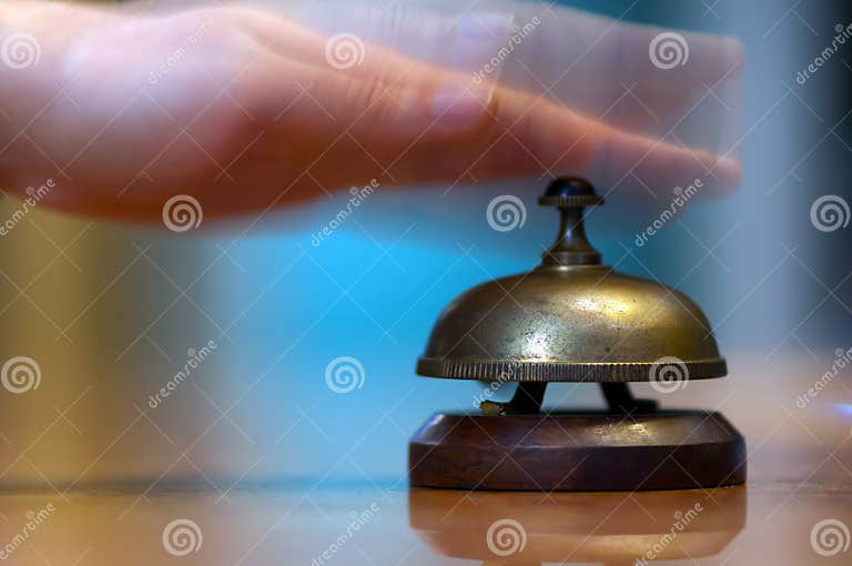 Ringing Hotel Reception Bell Stock Photo - Image of ringing ...