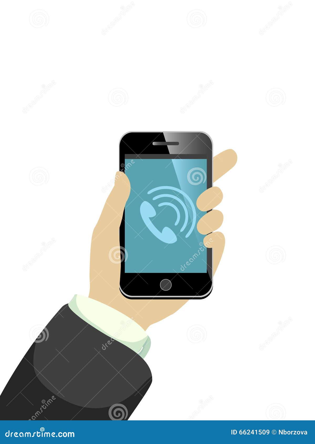 Ringing mobile phone stock vector. Illustration of telephone - 66241509