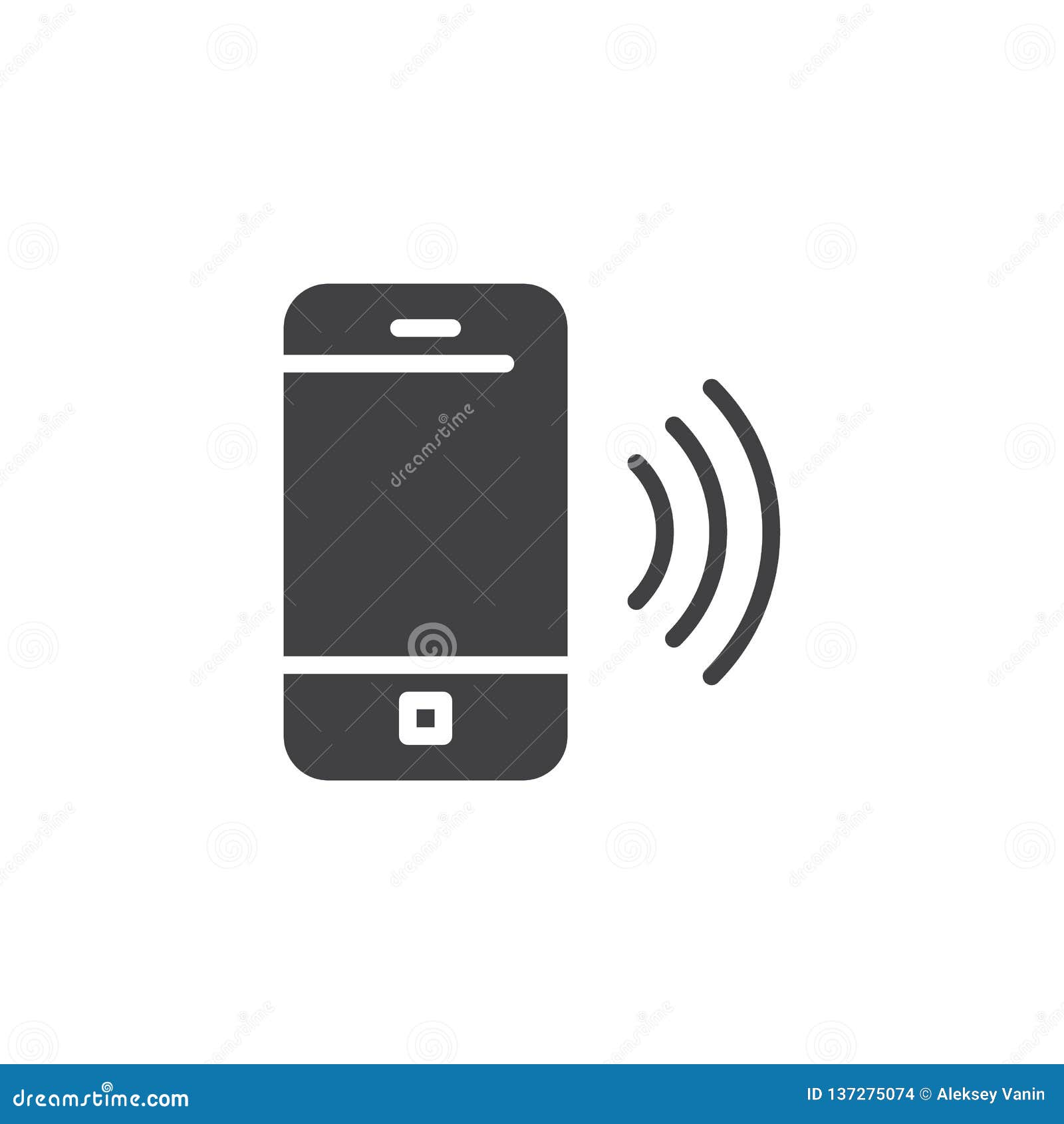 Ringing Mobile Phone Vector Icon Stock Vector - Illustration of ...