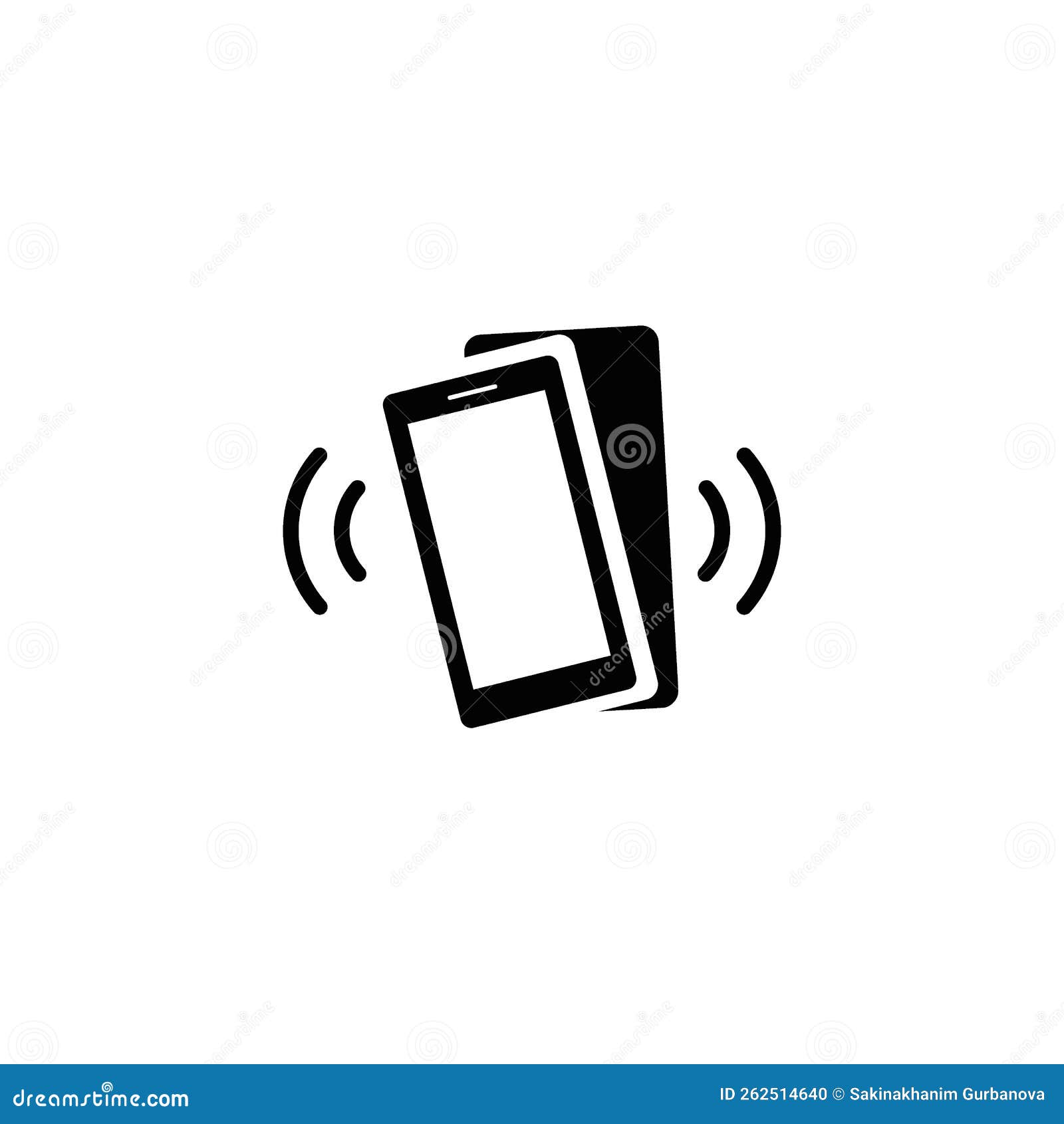 Ringing phone icon stock illustration. Illustration of time - 262514640