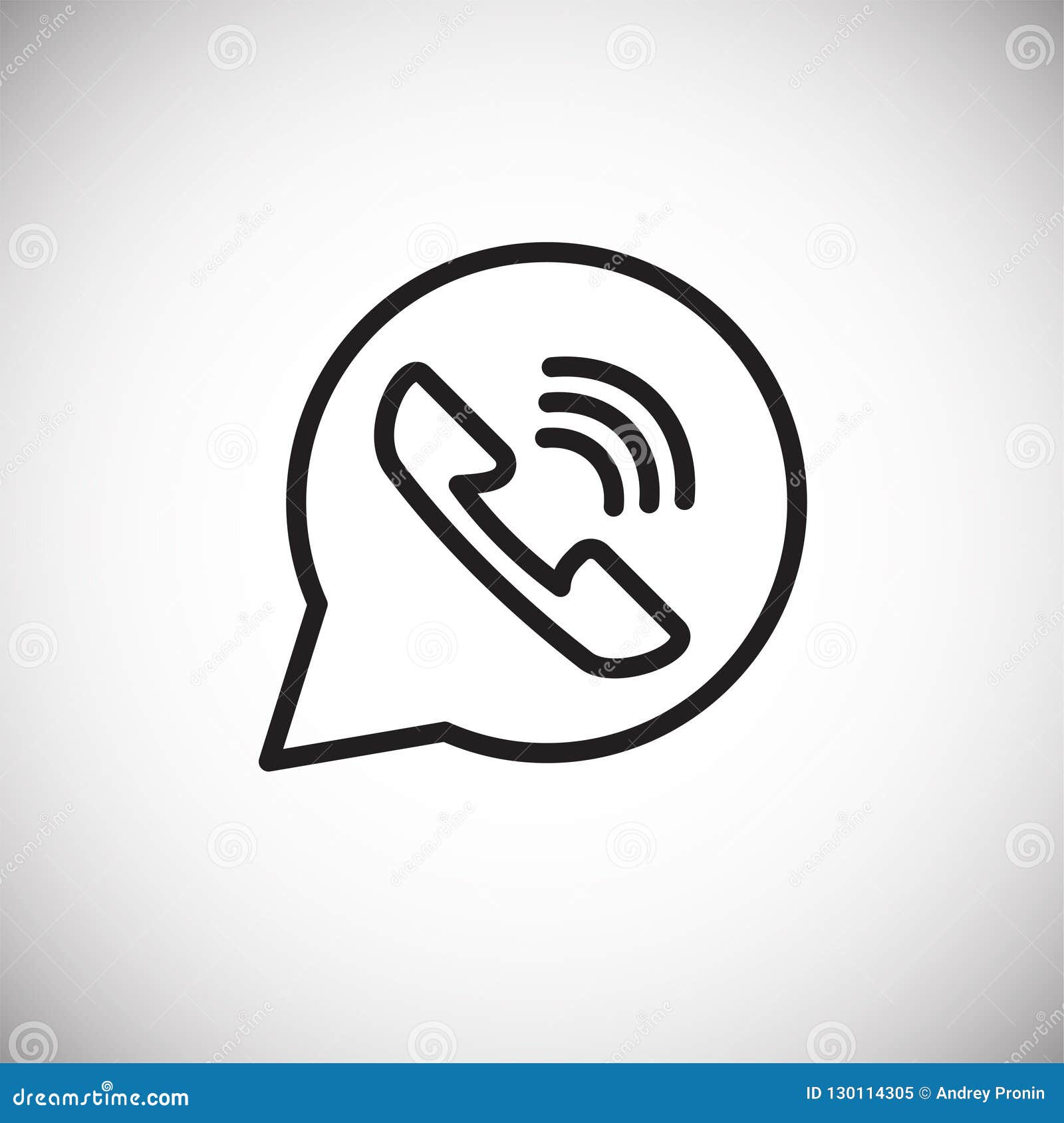 Ringing Phone Answer Thin Line on White Background Stock Vector ...