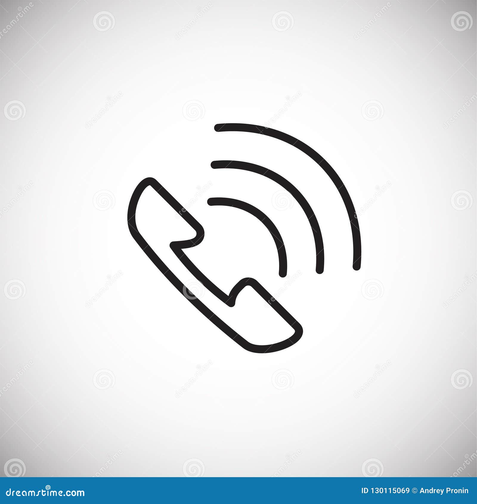 Ringing Phone Answer Thin Line on White Background Stock Vector ...
