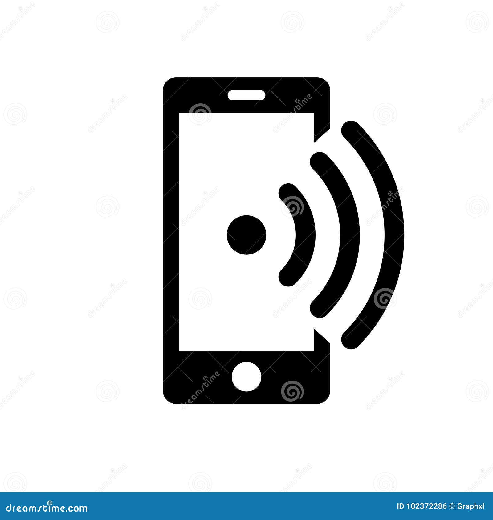 Ringing Phone or Phone Calling Icon Stock Vector - Illustration of ...