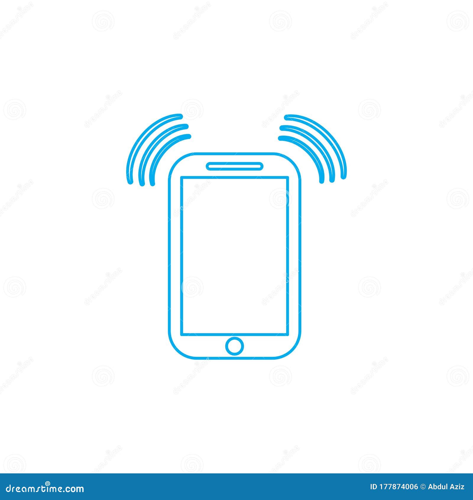 Ringing phone logo vector stock vector. Illustration of media - 177874006