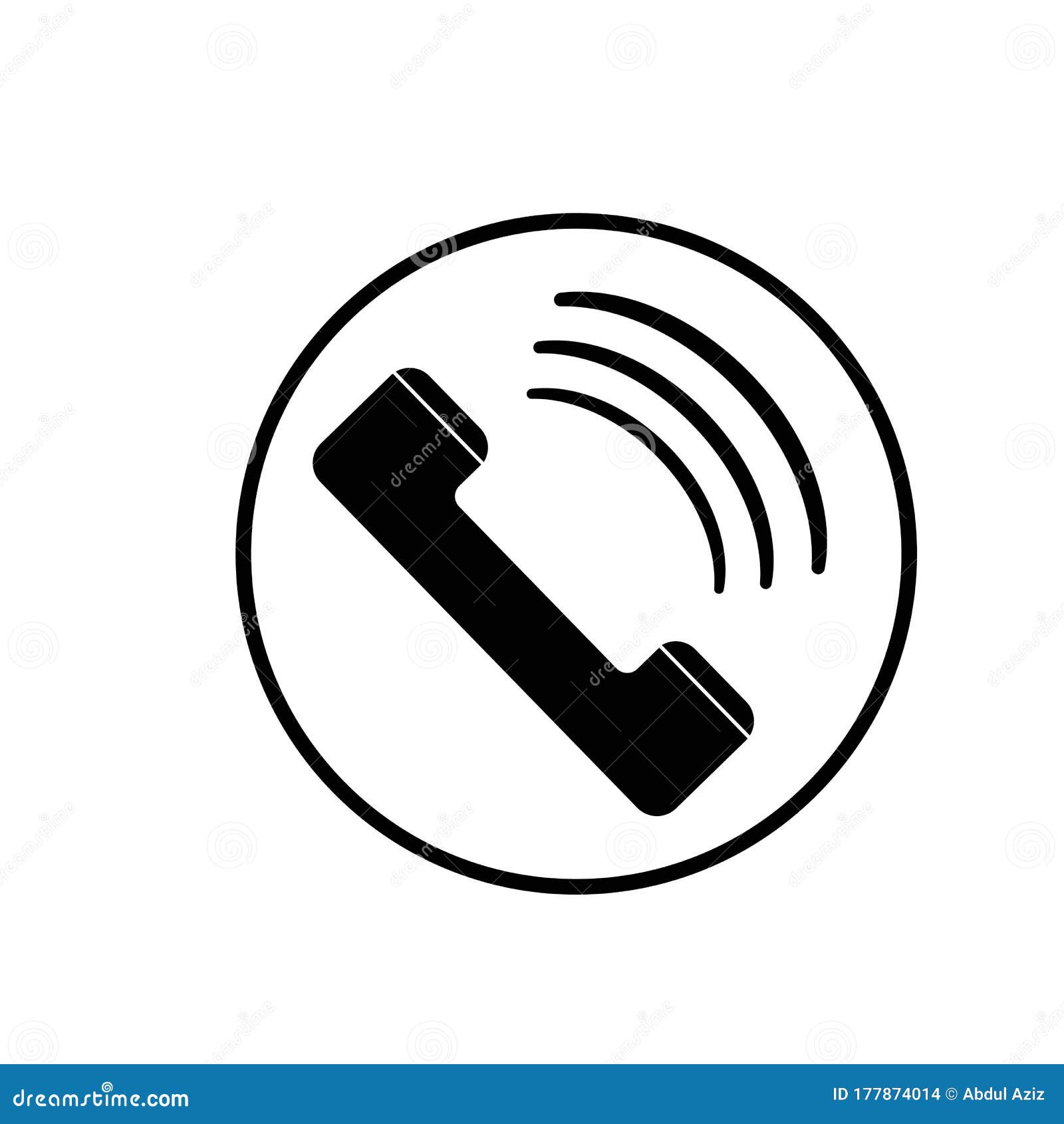 Ringing phone logo vector stock vector. Illustration of cell - 177874014
