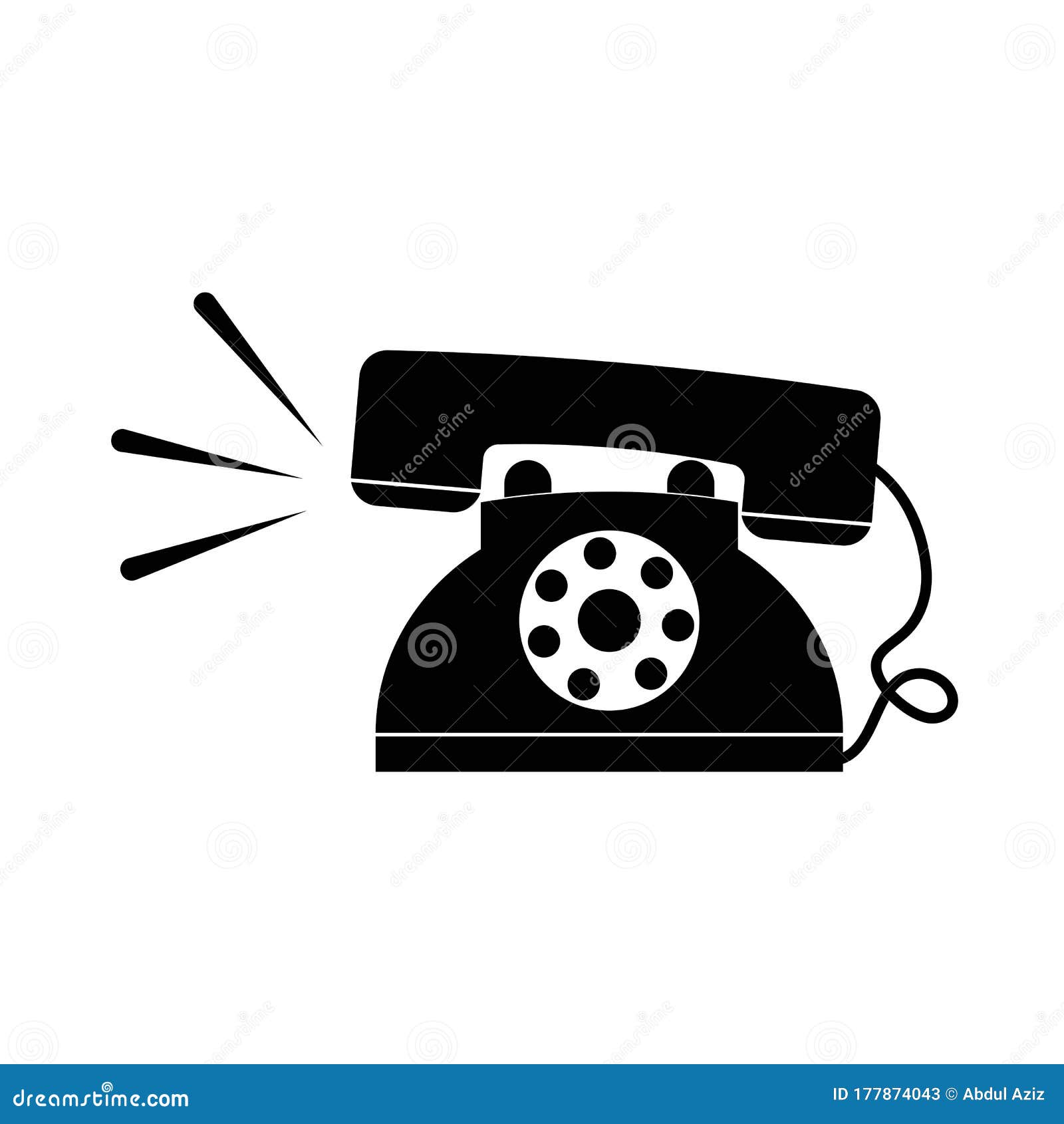 Ringing phone logo vector stock vector. Illustration of connect - 177874043
