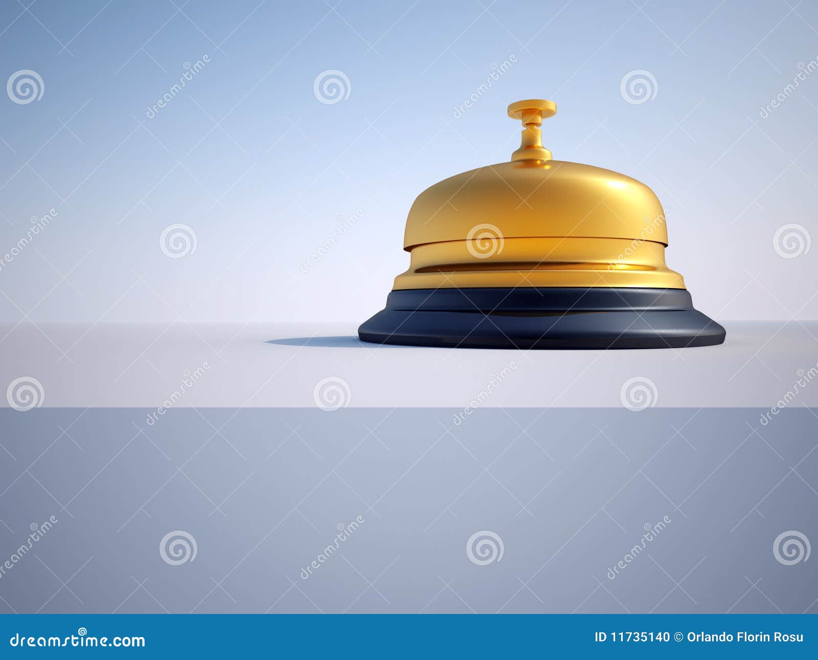 Reception Bell Isolated On Transparent Background. Vector Realistic ...