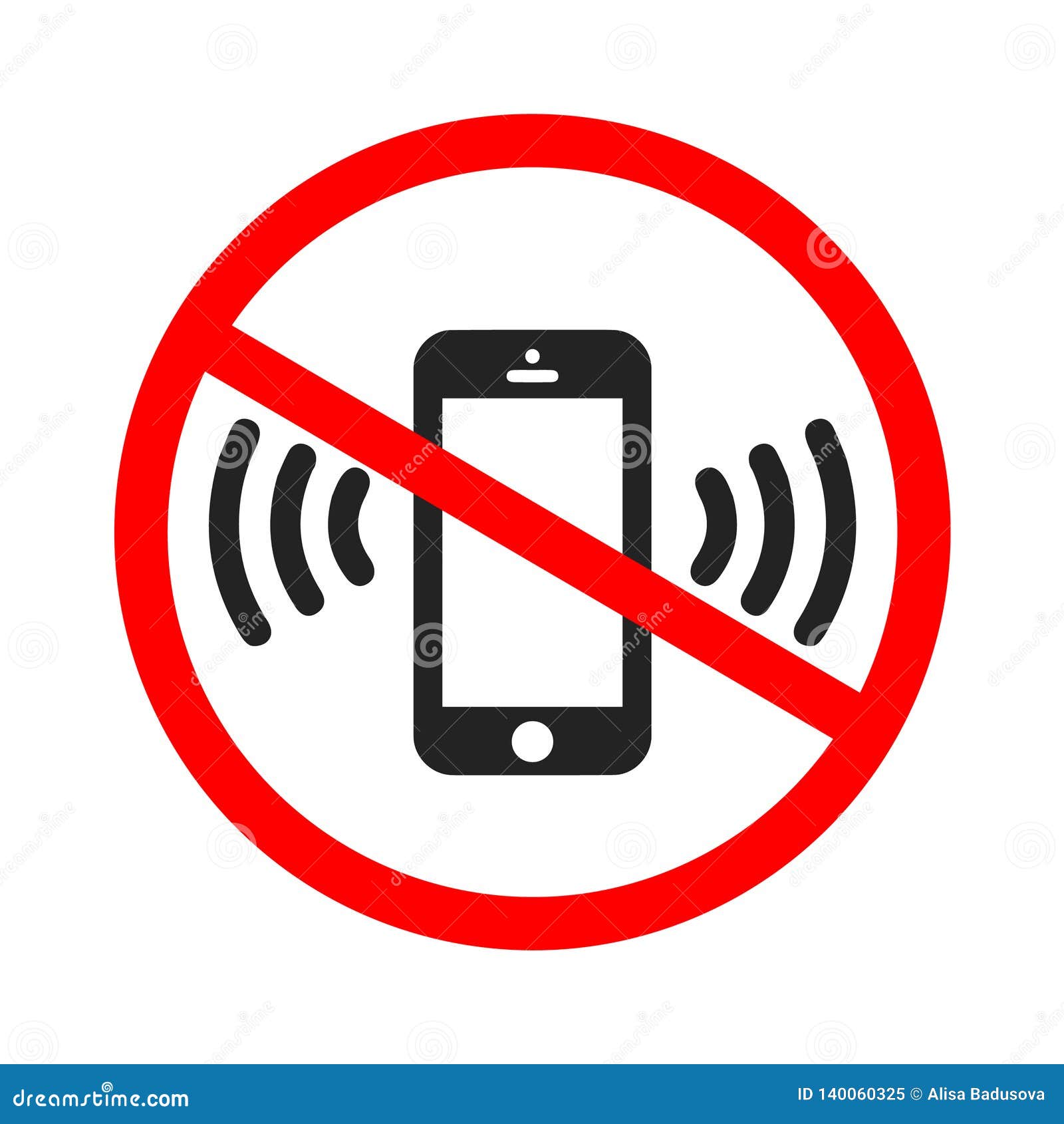 Ringing Smartphone Icon. Mobile Phone Ringing or Vibrating Flat Icon ...