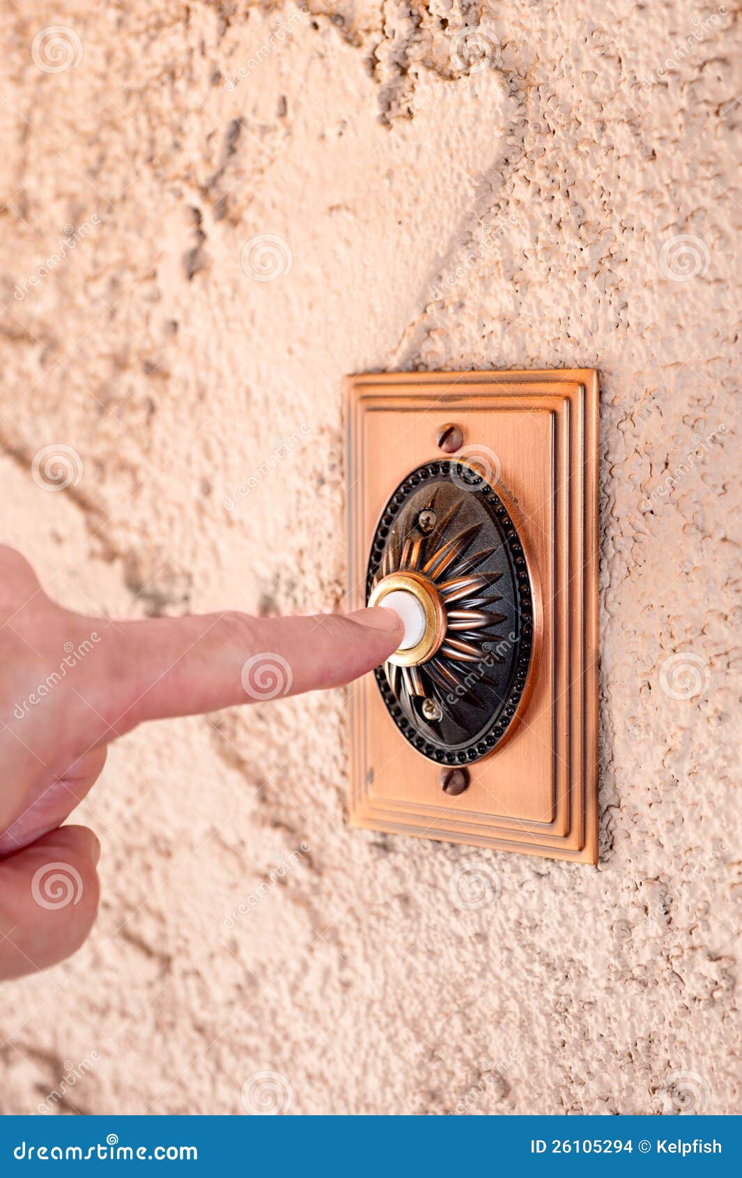 Ringklocka arkivfoto. Bild av summer, knapp, vägg, trycka - 26105294