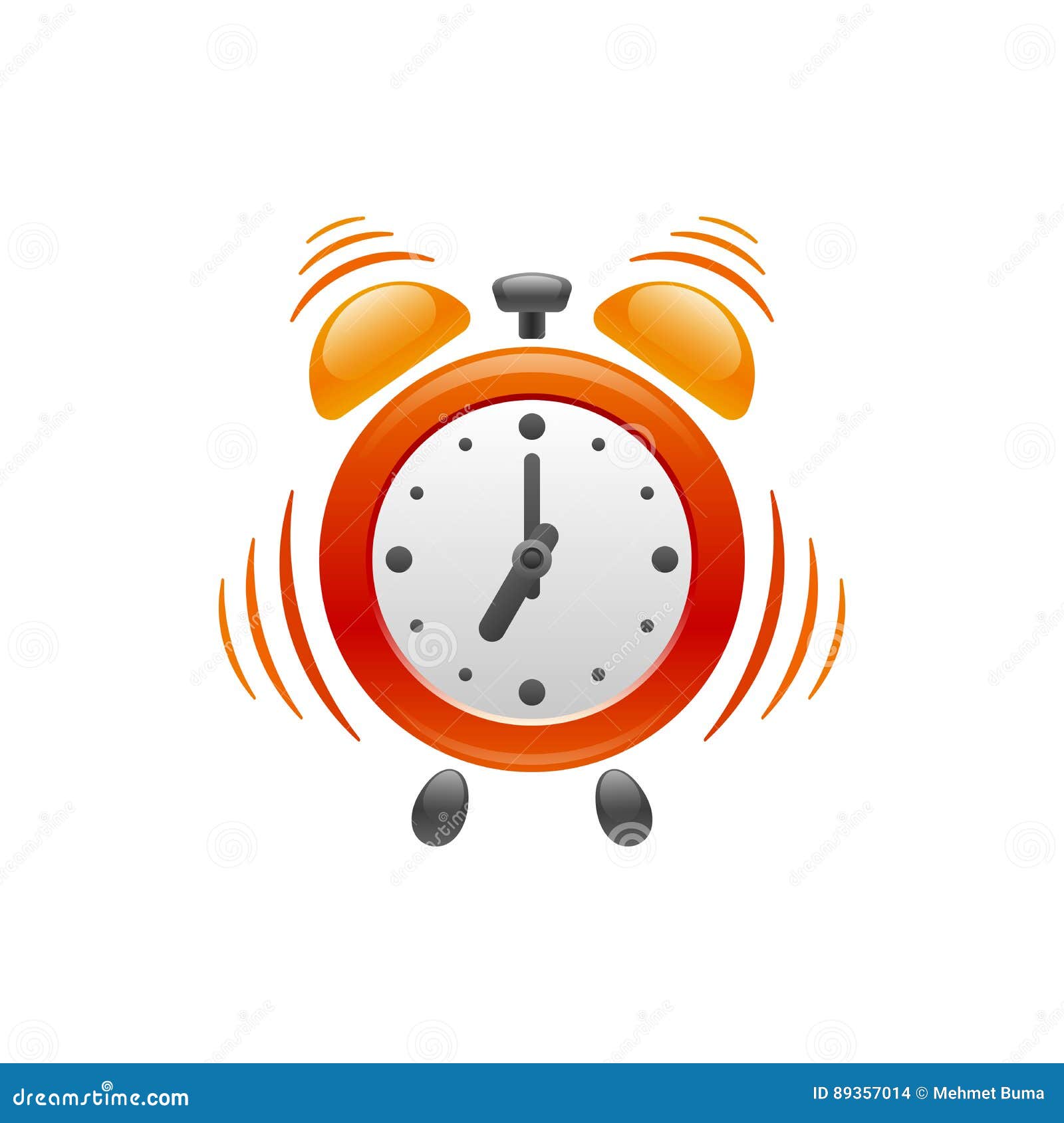 Ringklocka Med Vibration Gears Symbolen Vektor Illustrationer ...