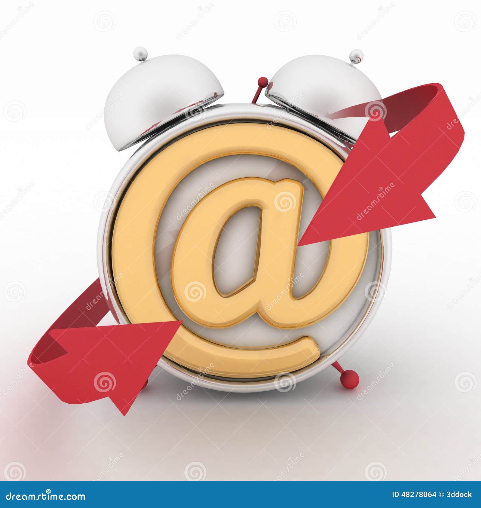 Ringklocka Och Symbol Av Mejl Begreppsonline-service Stock ...