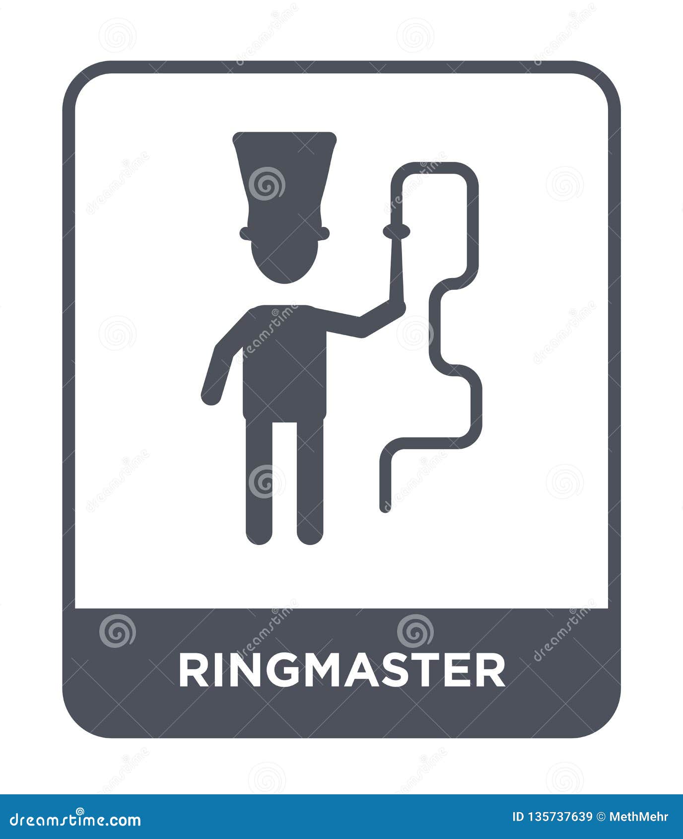Ringmaster Icon in Trendy Design Style. Ringmaster Icon Isolated on ...